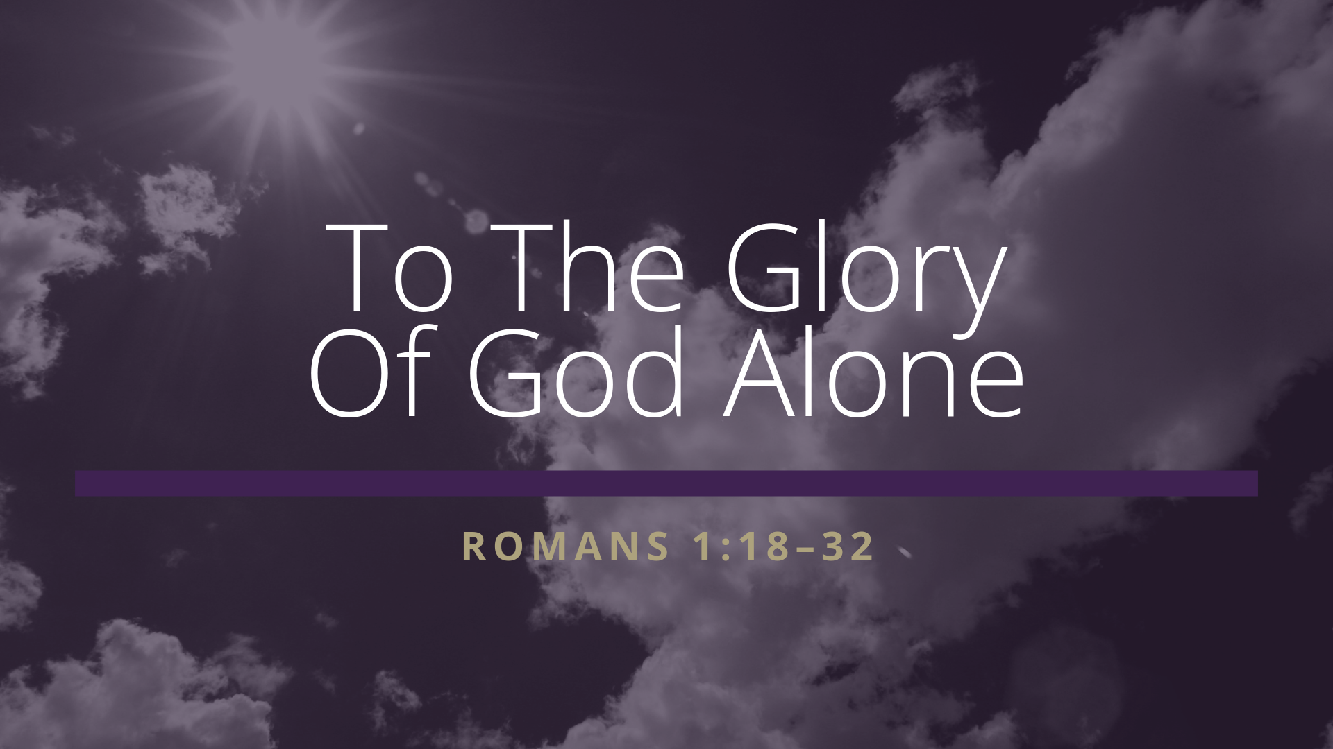 The Five Solas — Underground Seminary