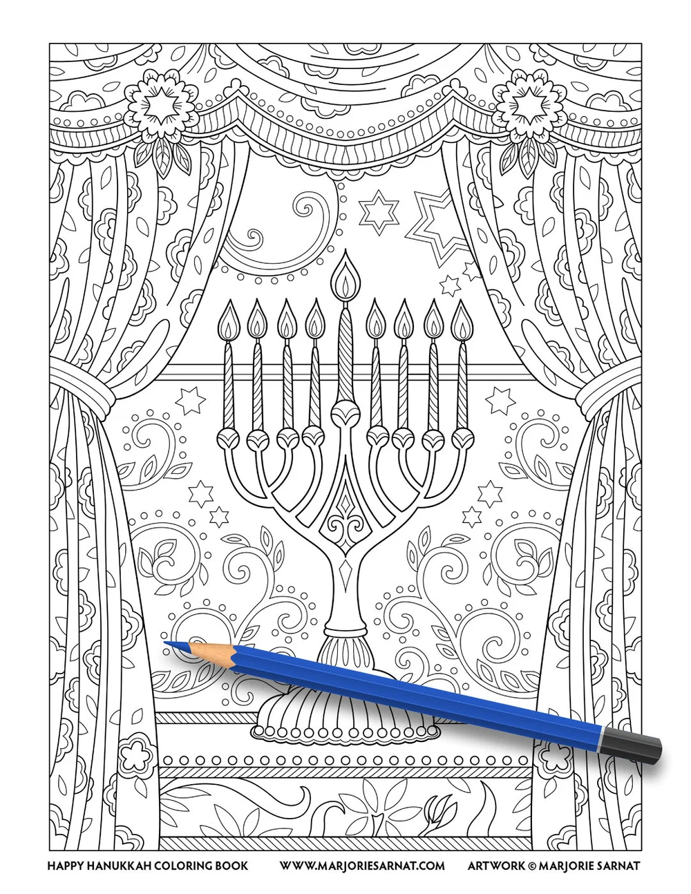 Happy Hanukkah Black Dog