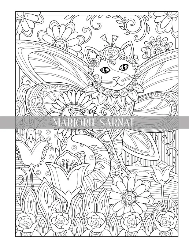 Creative Cats Coloring Collection, 28 Printable Coloring Pages ...