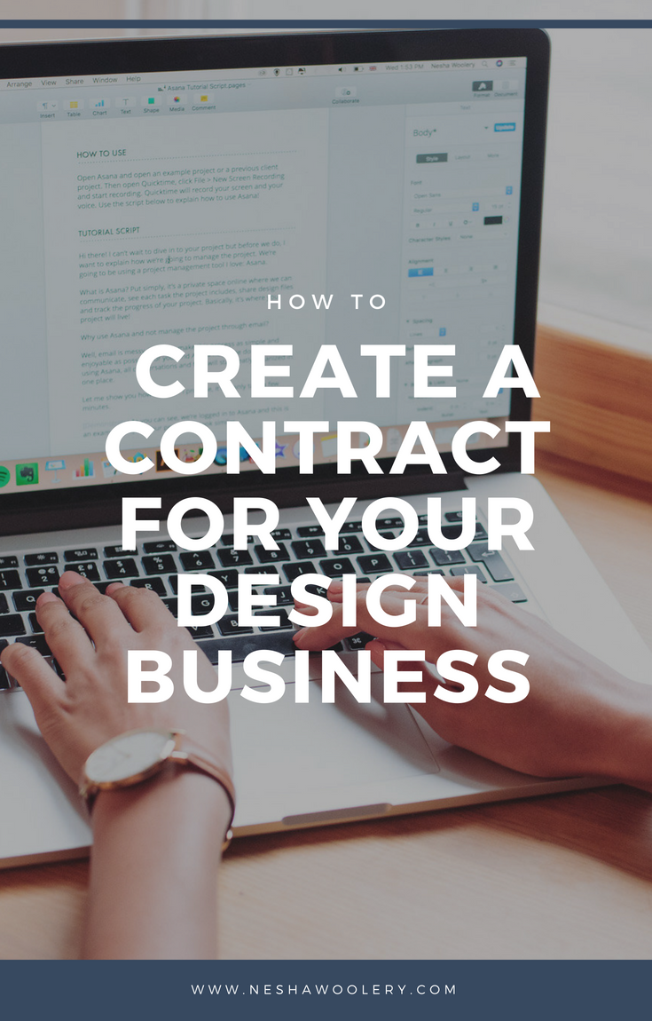 How To Create A Contract For Your Design Business — Nesha Woolery