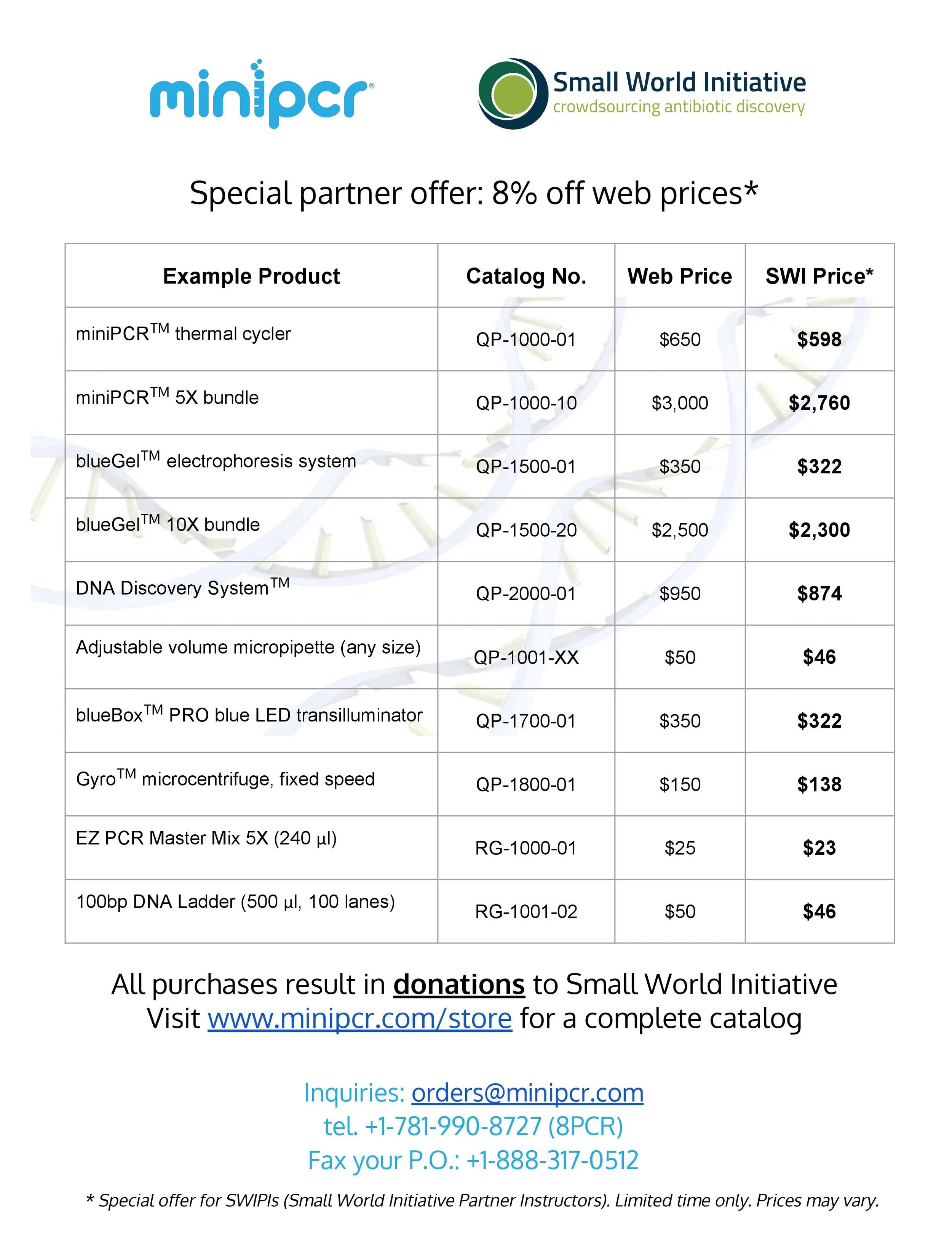 Special Offers — Small World Initiative