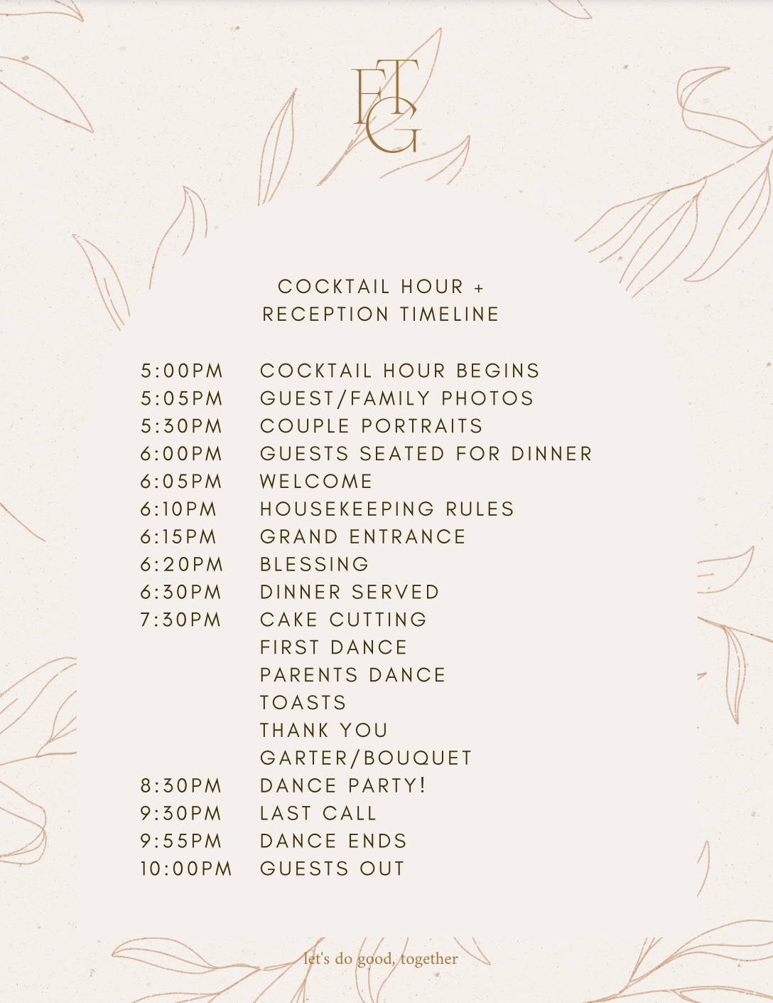 Sample Reception Timeline Wedding Day Timeline Sample How Many Hours