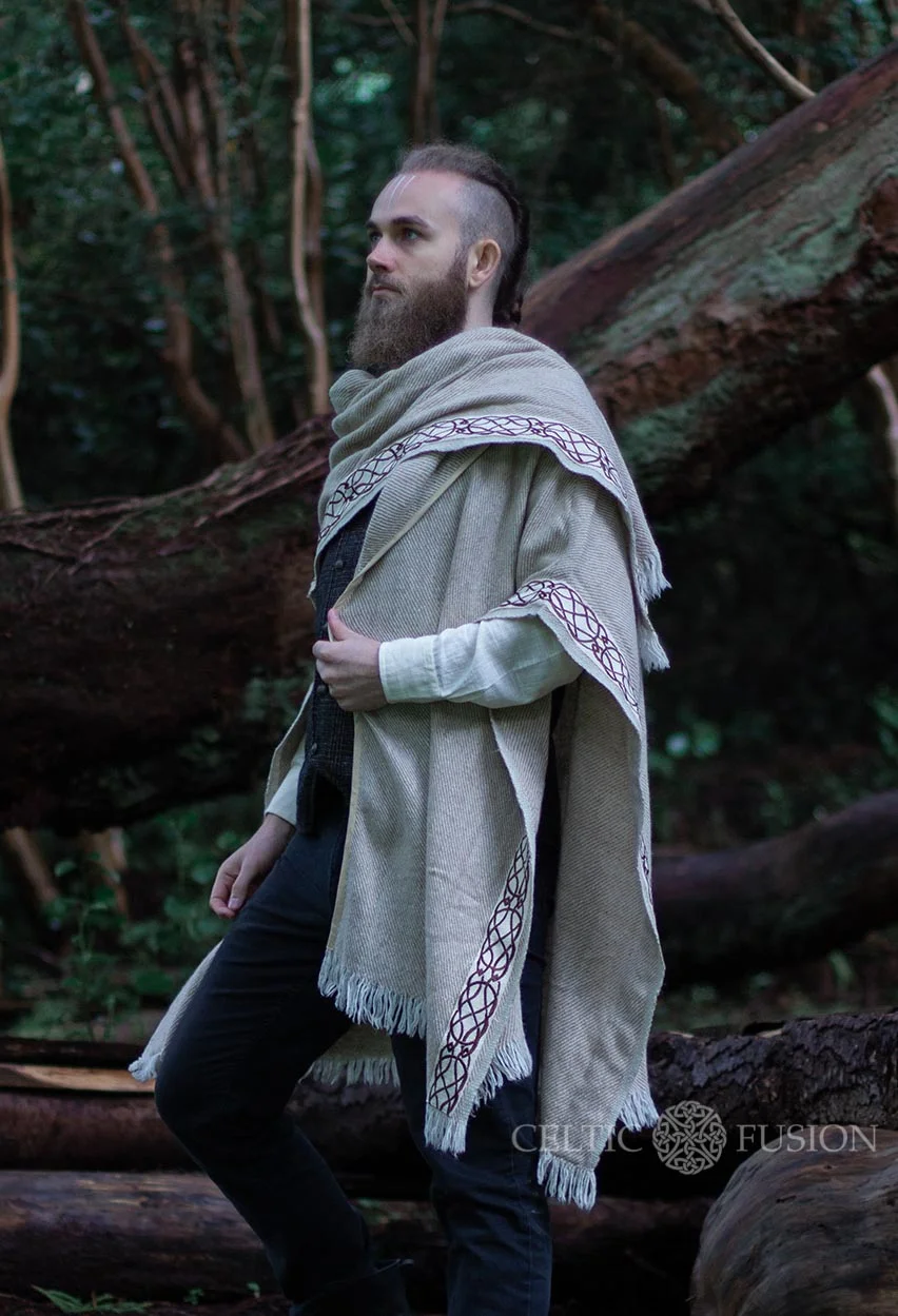 Light Warrior Mens Druid Cape — Celtic Fusion ~ Folklore Clothing