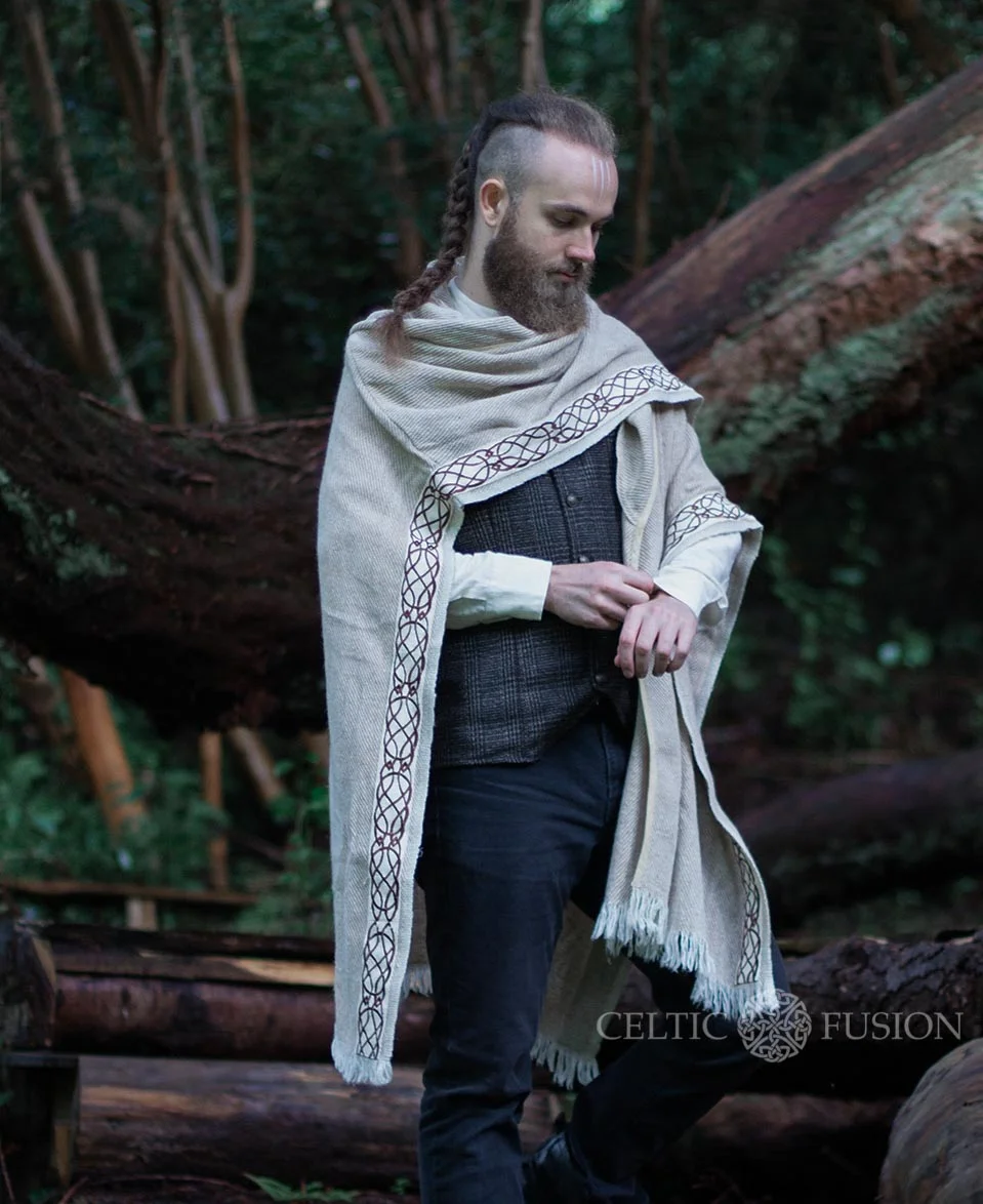 Light Warrior Mens Druid Cape — Celtic Fusion ~ Folklore Clothing