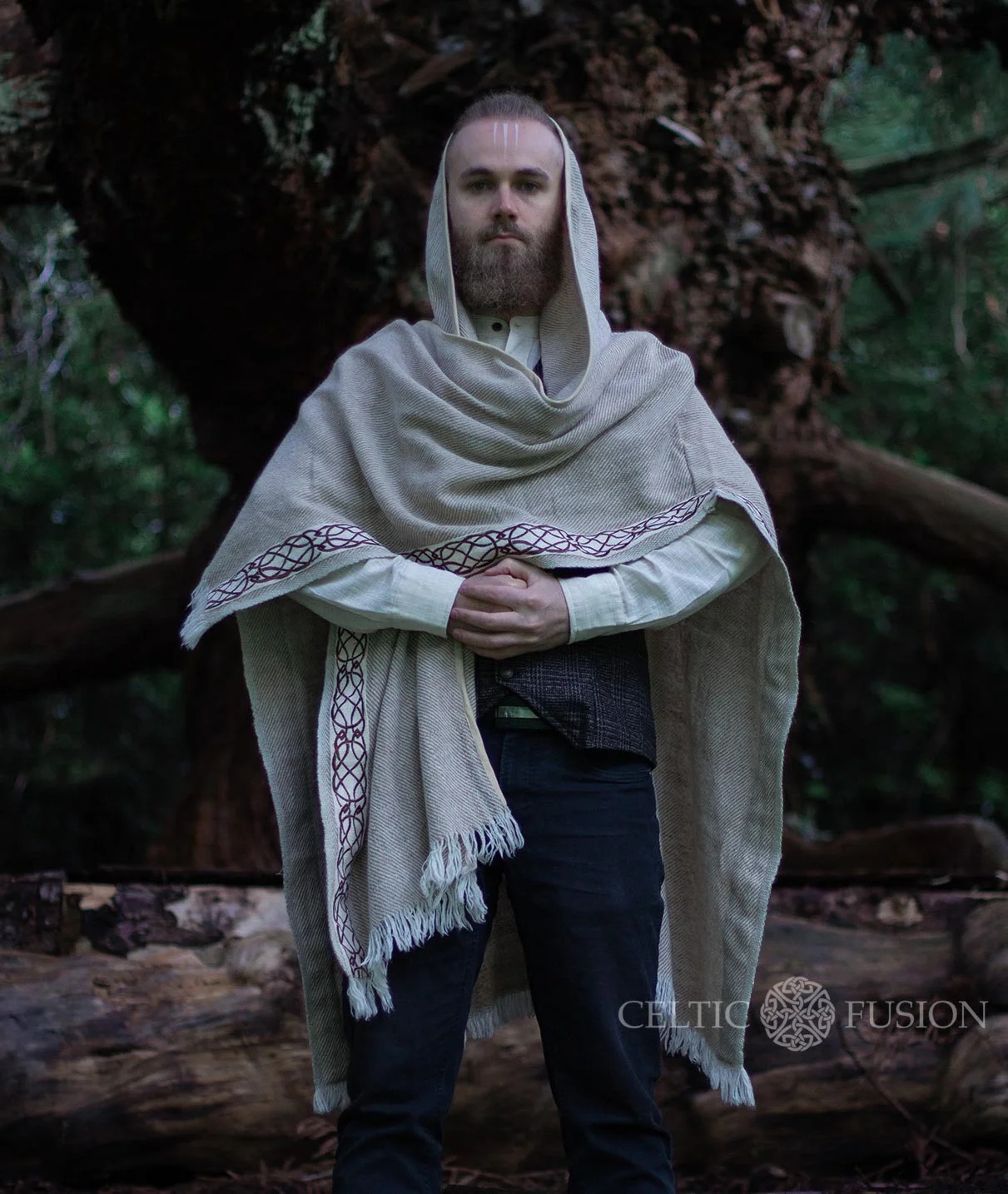 Light Warrior Mens Druid Cape — Celtic Fusion ~ Folklore Clothing