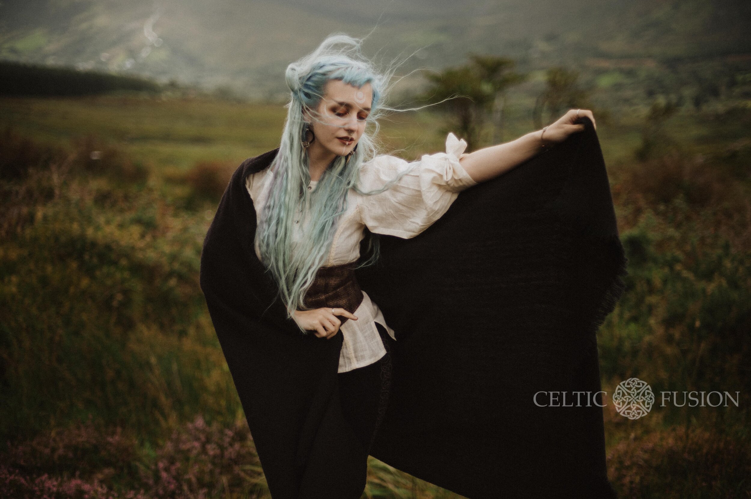 Hand Woven Shawl with Oak Keaf Brooch. Pagan Clothing — Celtic Fusion ...