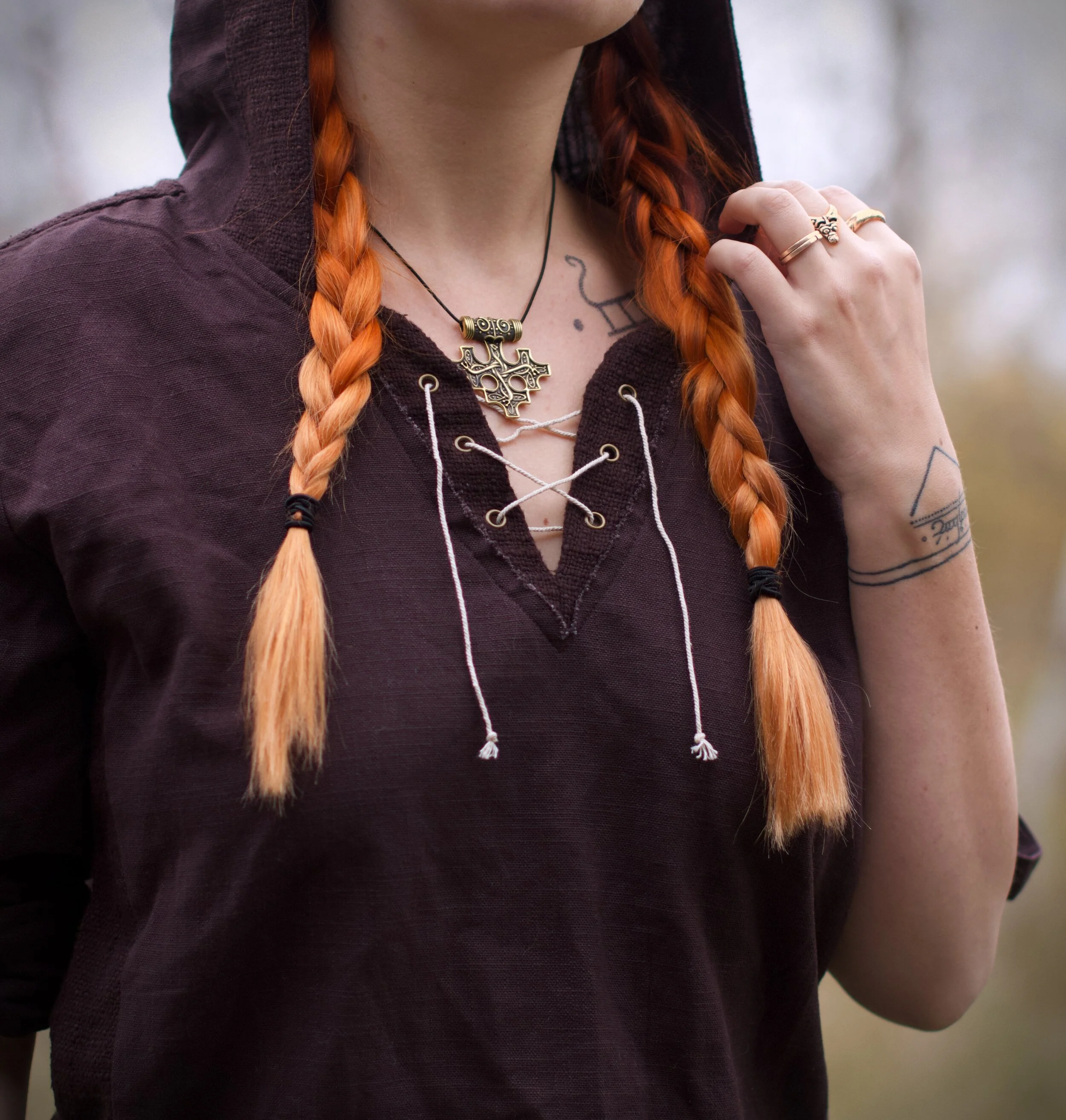 Hooded Shirt. Pagan Clothing — Celtic Fusion ~ Folklore Clothing
