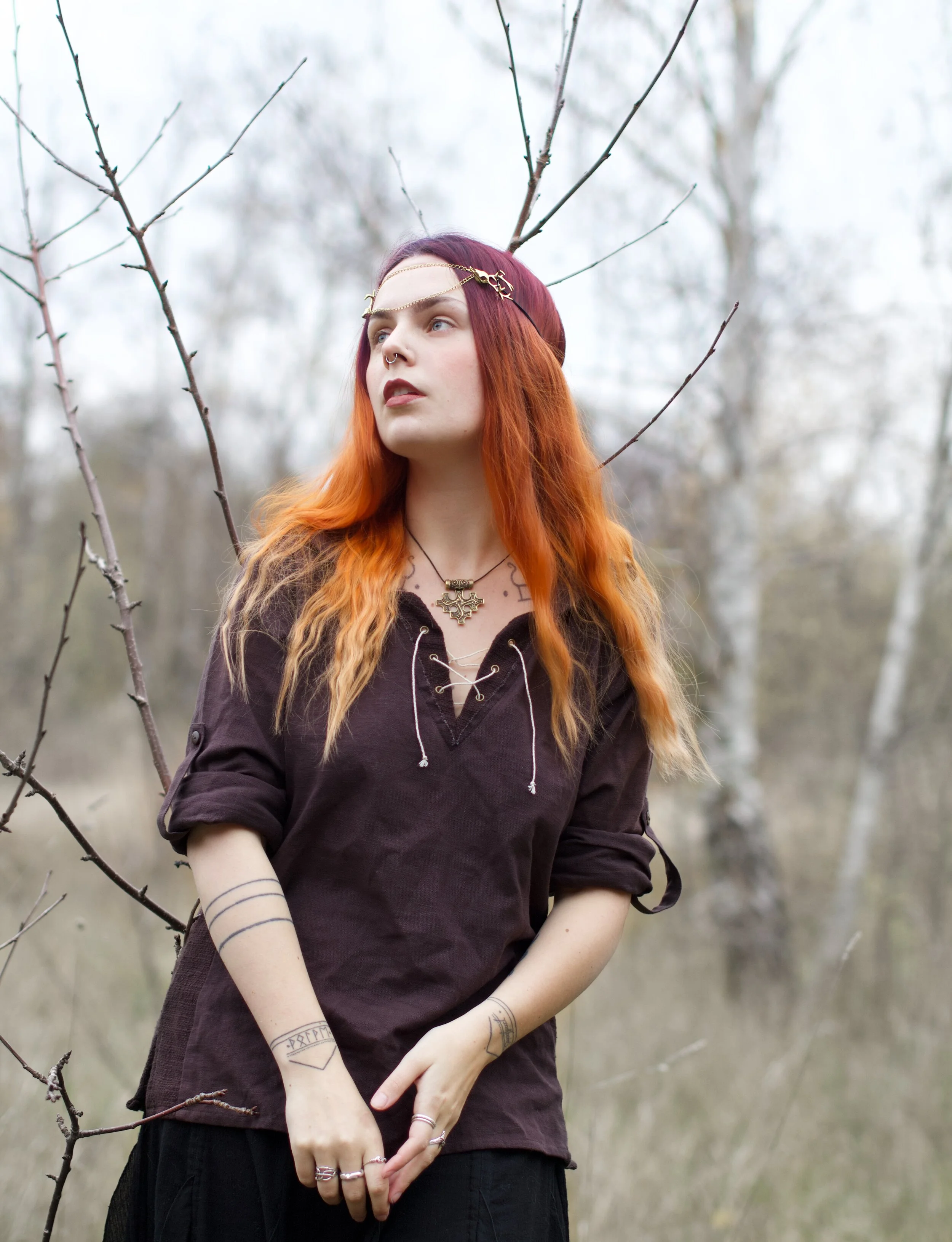 Hooded Shirt. Pagan Clothing — Celtic Fusion ~ Folklore Clothing