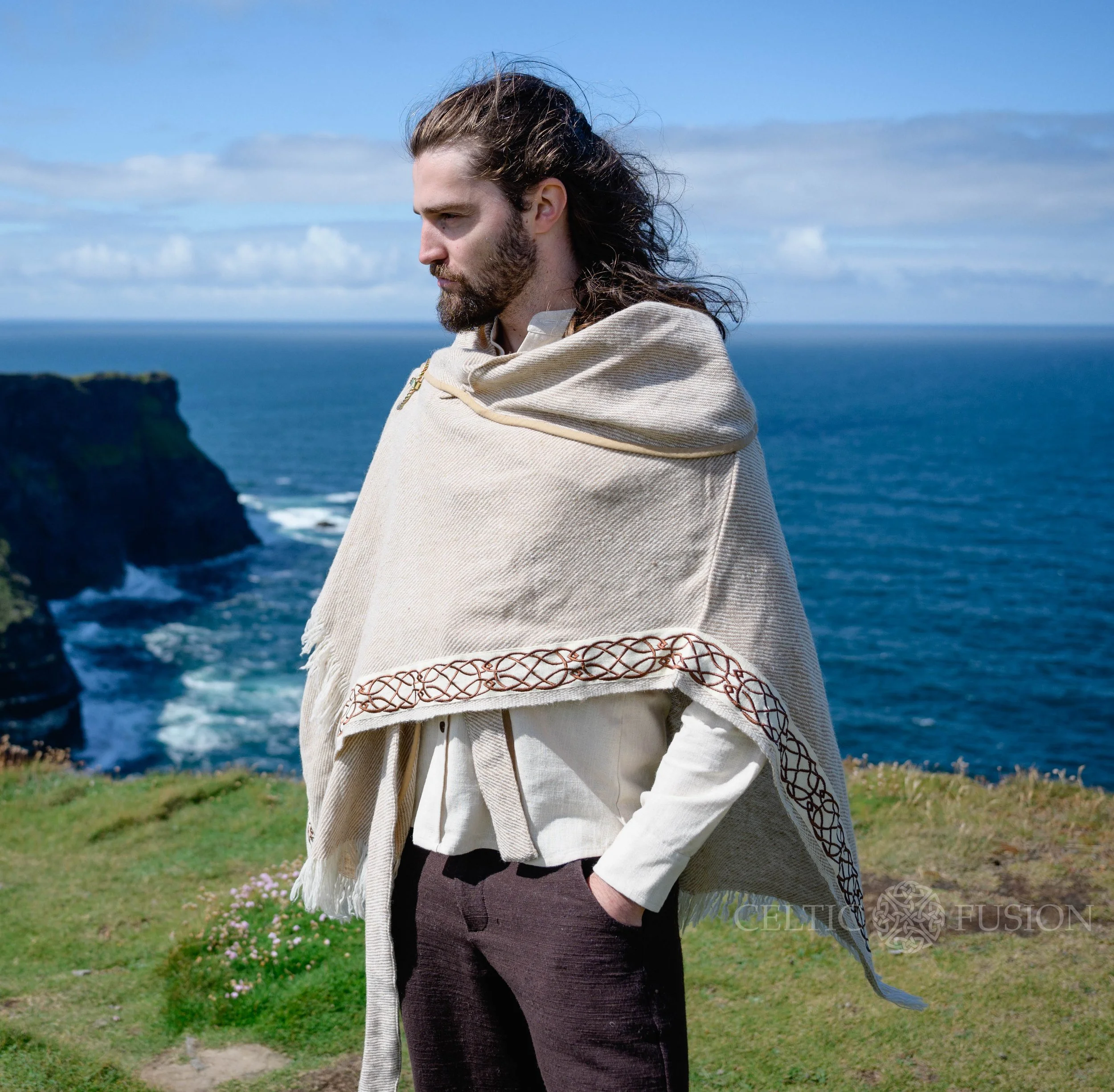 Light Warrior Mens Druid Cape — Celtic Fusion ~ Folklore Clothing