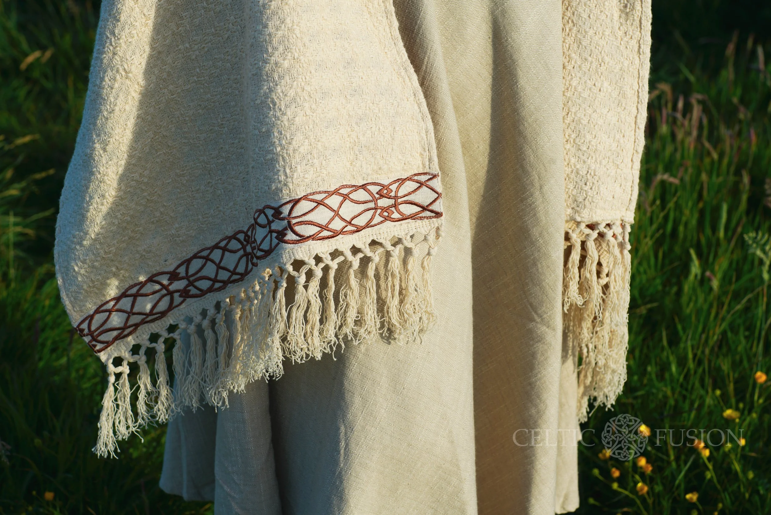Hand Woven Celtic Knot Shawl — Celtic Fusion ~ Folklore Clothing