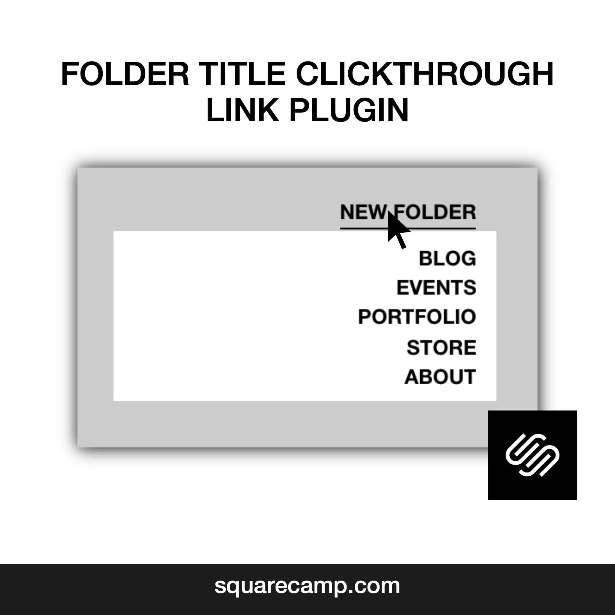 Folder Title Clickthrough Link On Squarespace 71 Squarecamp Web Design