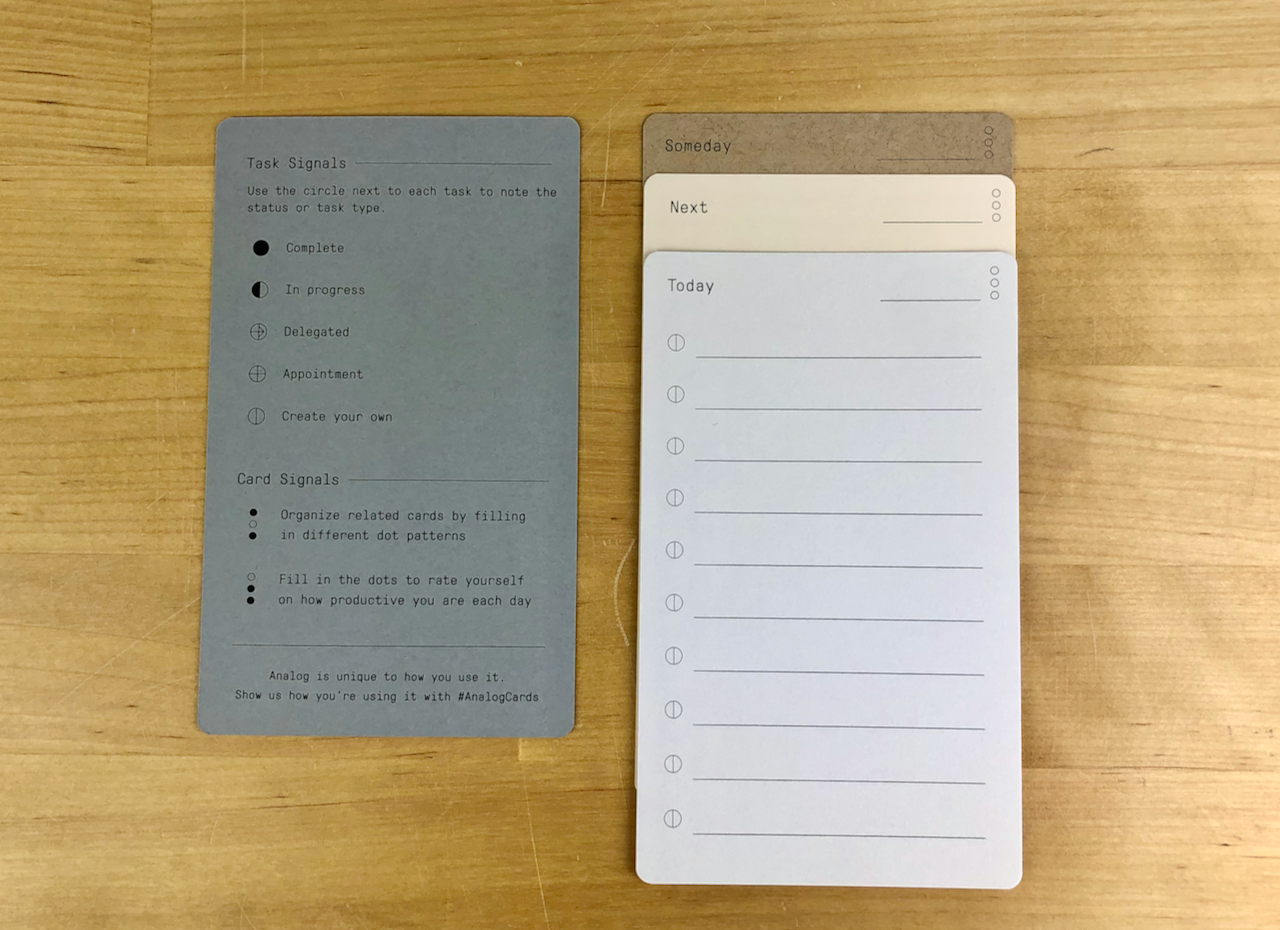 Analog - The desktop notecard productivity system. — Original Content Books