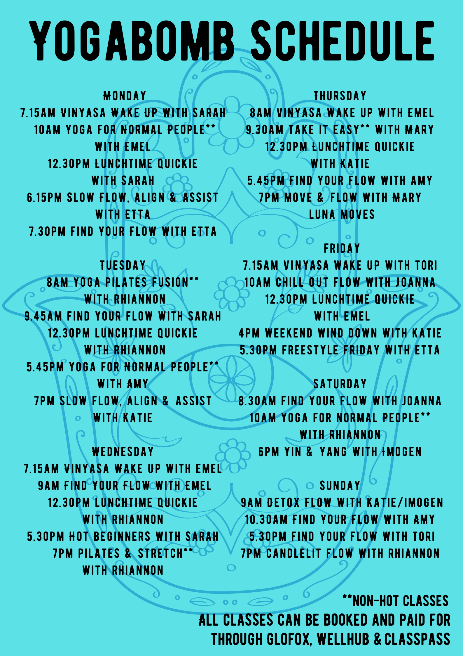 Classes — Yogabomb