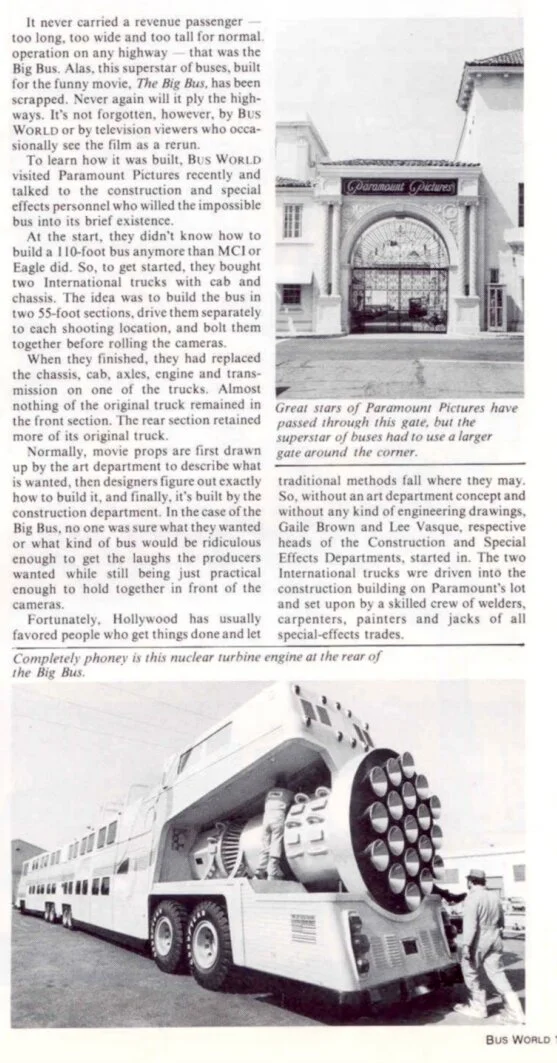 The Big Bus (1976) — Set-Jetter