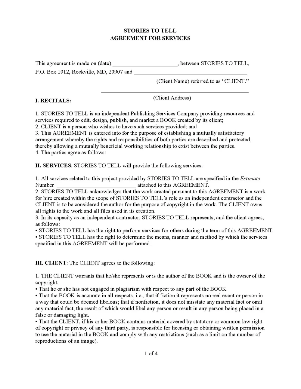 The Fine Print — Stories To Tell