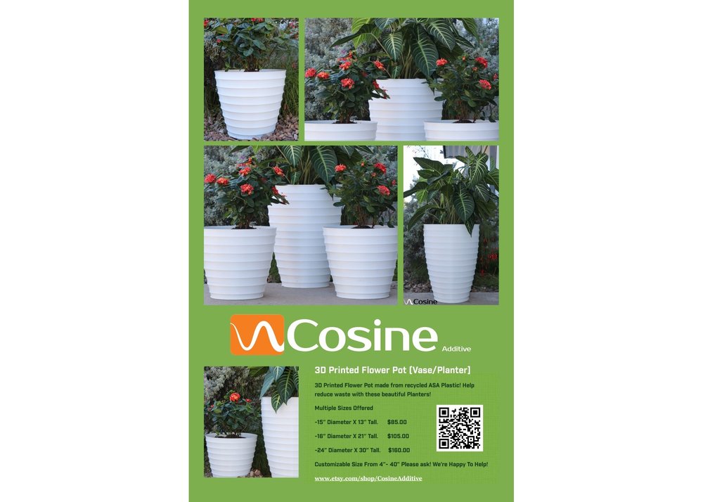 Flower Pots — Large Scale 3D Printing - Cosine