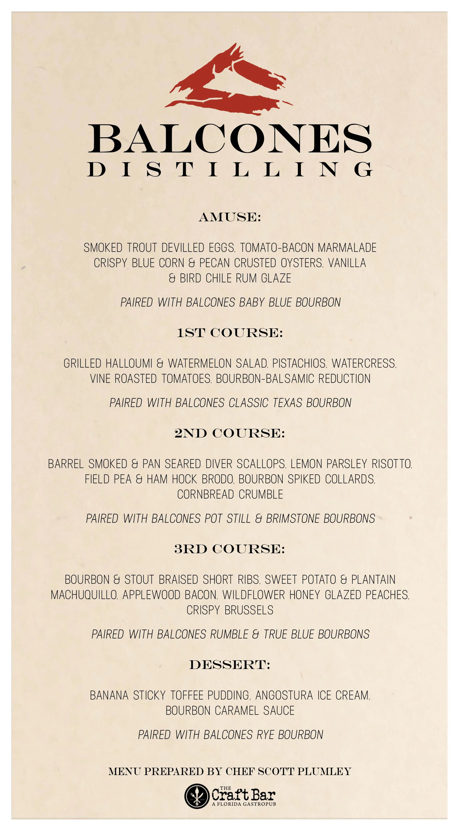 Balcones Whiskey Dinner — The Craft Bar