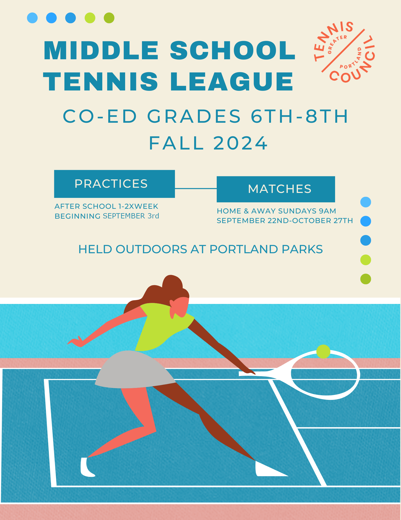 Middle School League — Greater Portland Tennis Council