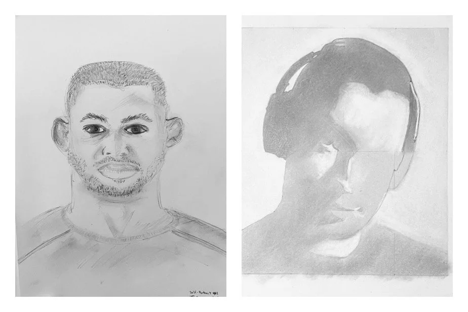 Before & After Student Drawings — Drawing on the Right Side of the Brain