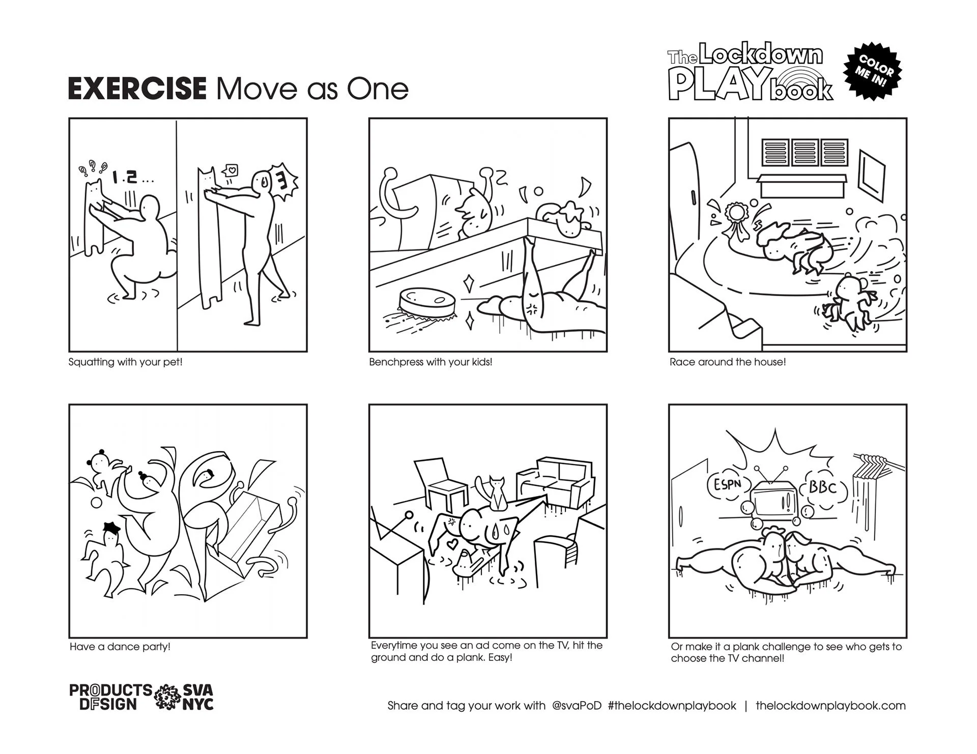 The Lockdown Playbook: Download, Color, and Donate