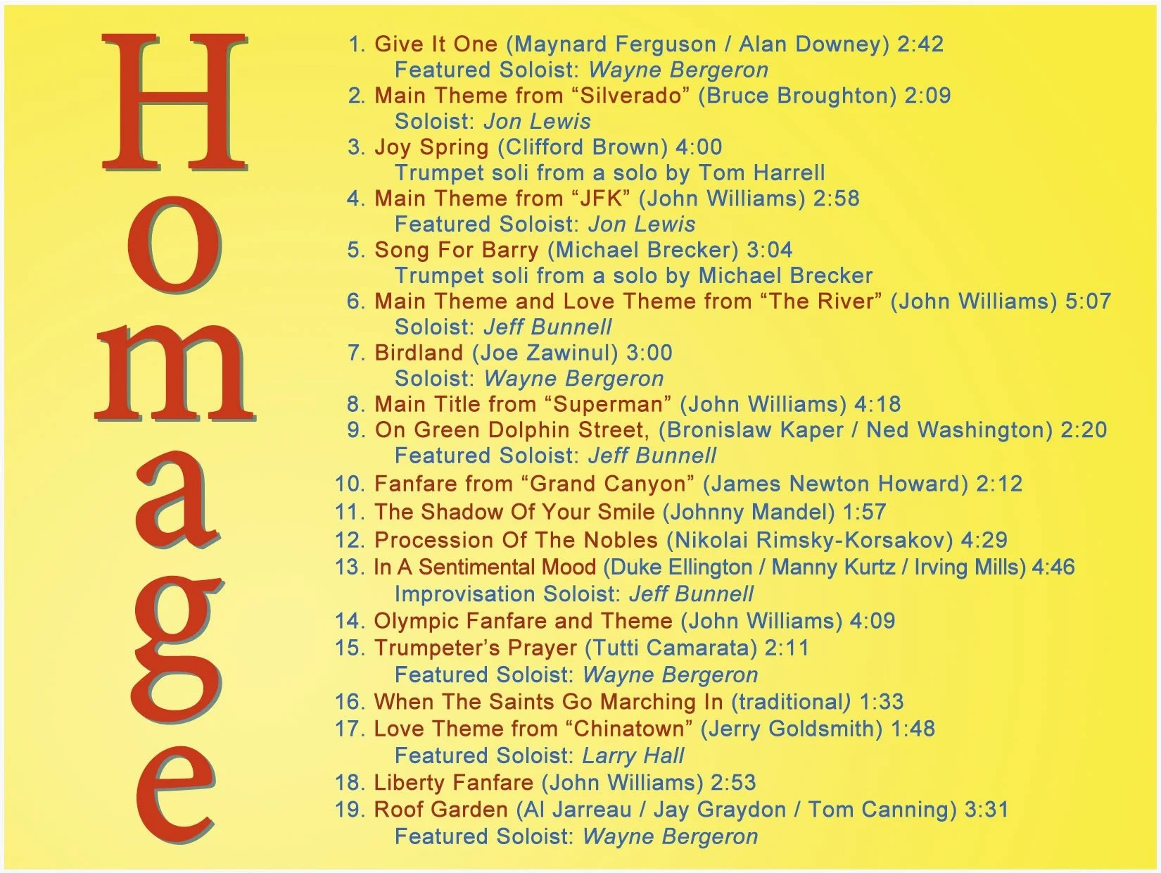 Los Angeles Trumpet Ensemble-Homage CD — Wayne Bergeron