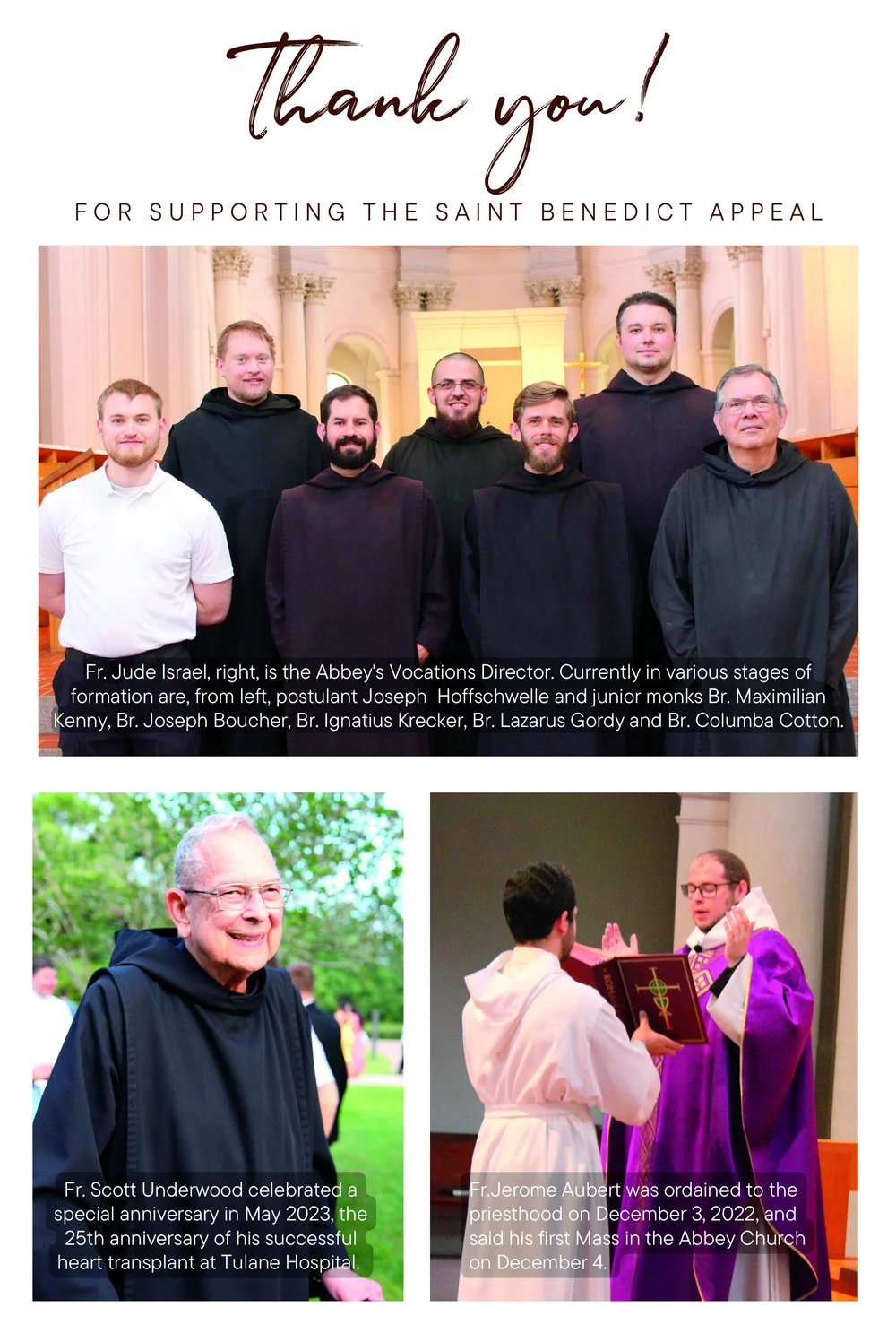 St. Benedict Appeal — Saint Joseph Abbey