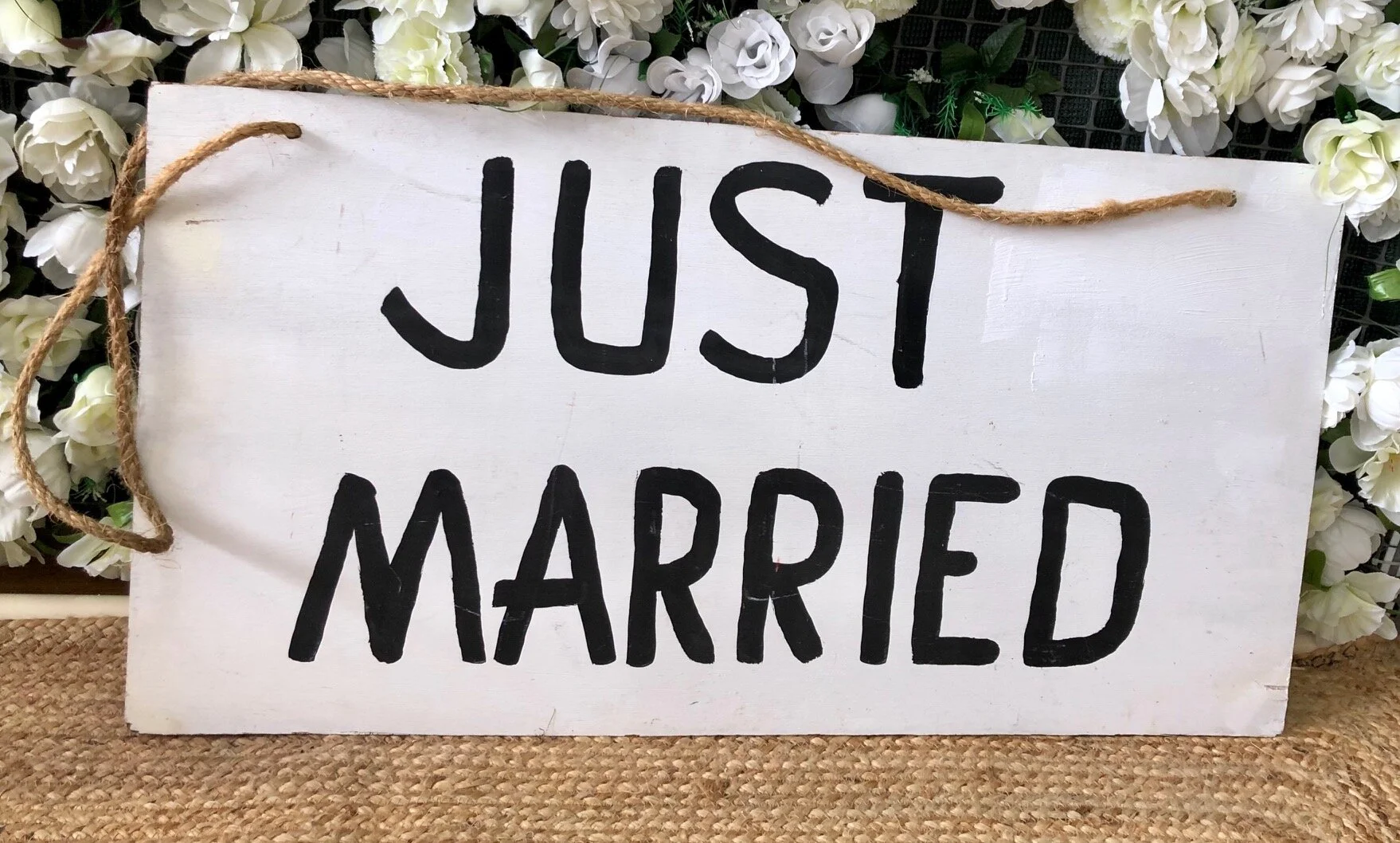 Just married sign — Celebration Set Ups