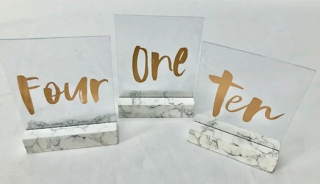 Easels & Table Numbers — Celebration Set Ups