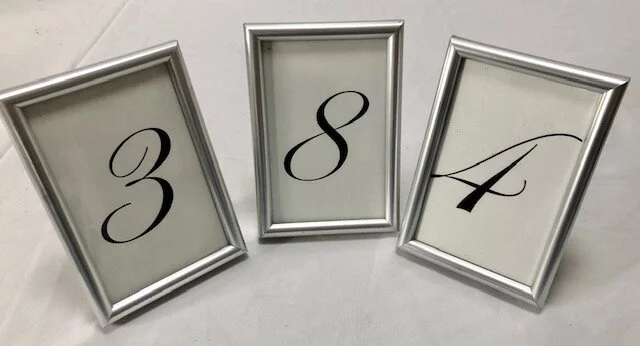 Easels & Table Numbers — Celebration Set Ups