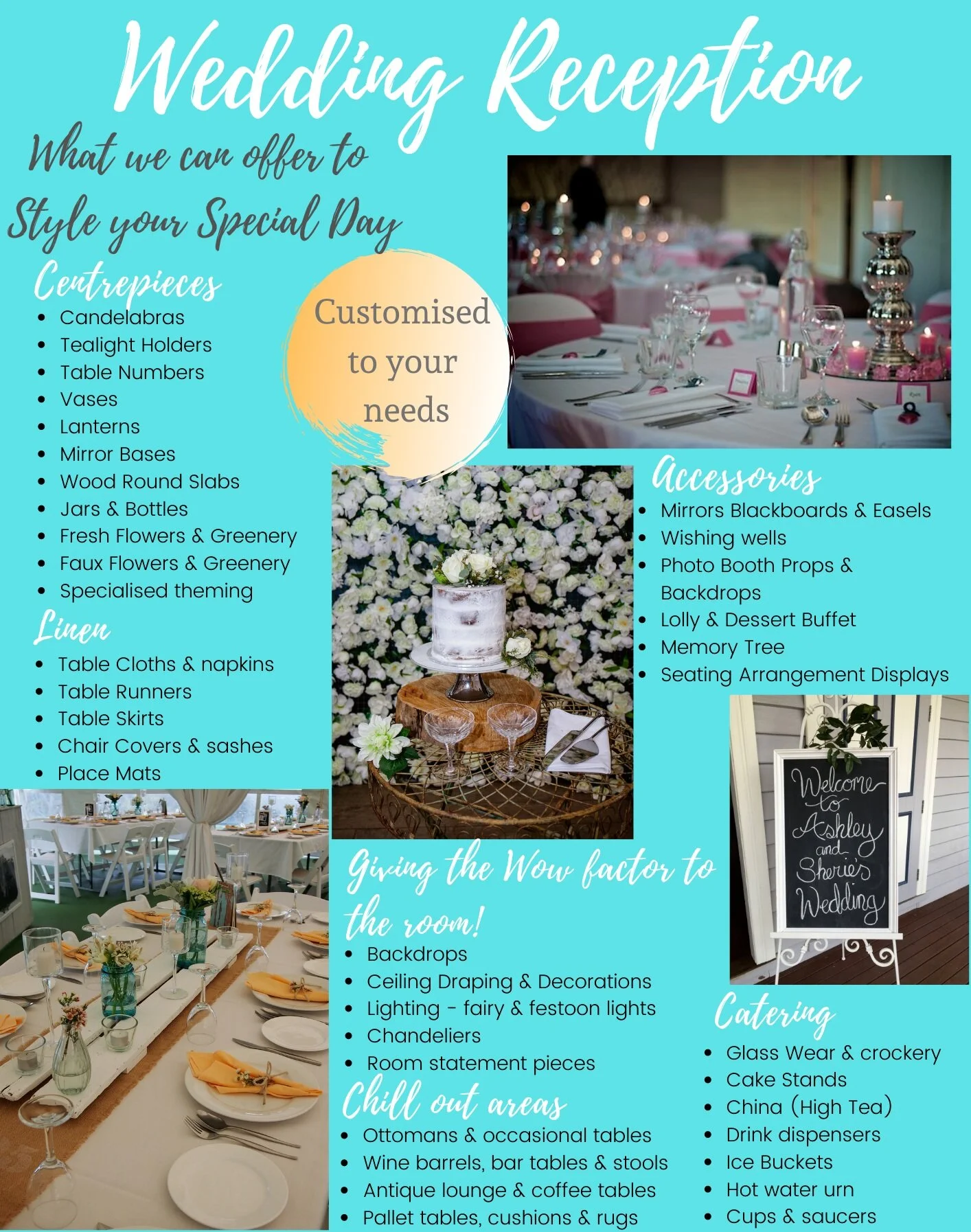 Reception Packages — Celebration Set Ups