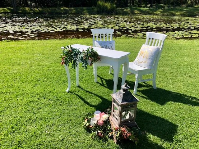 Signing table decor — Celebration Set Ups