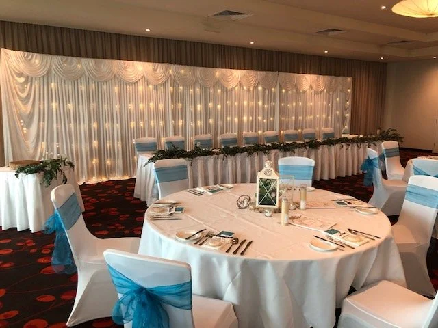 Satin backdrop — Celebration Set Ups