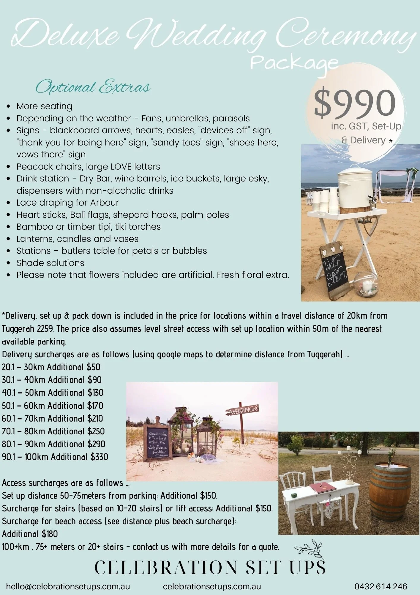 Wedding Ceremony Packages — Celebration Set Ups