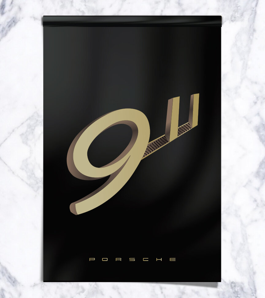 Classic Porsche Flags The Air FactorClassic Porsche Flags Aluminum Posters