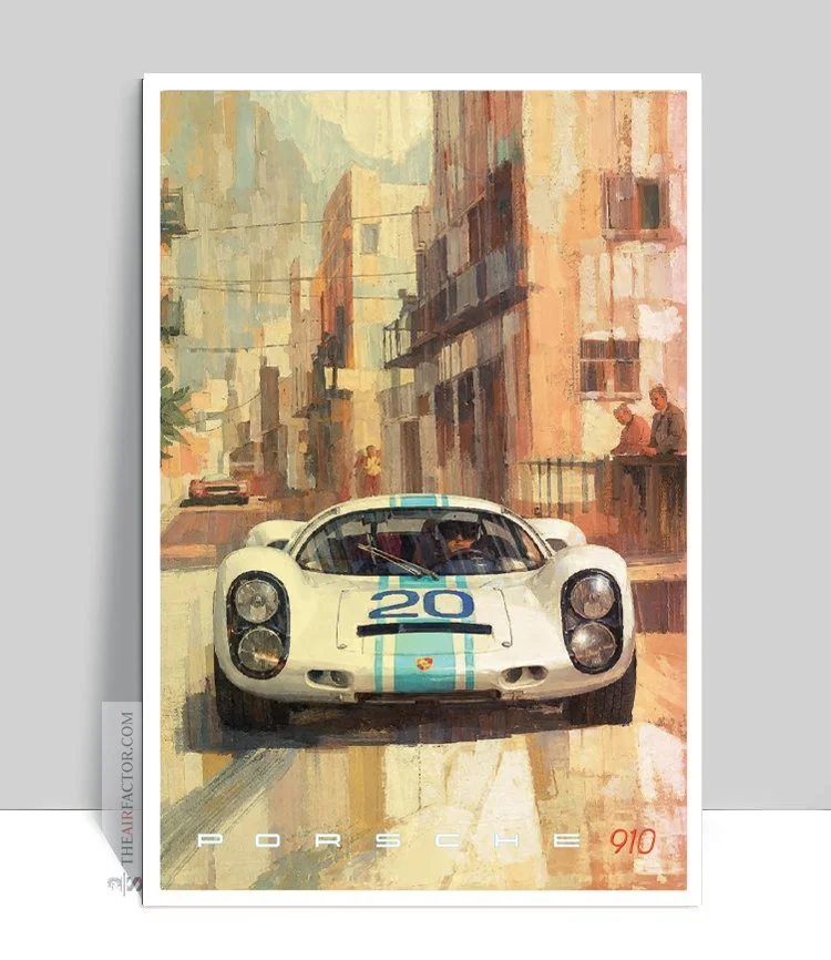 The Air Factor-ALUMINUM POSTERS 1967 Targa Florio- Porsche 910 Race Car ...