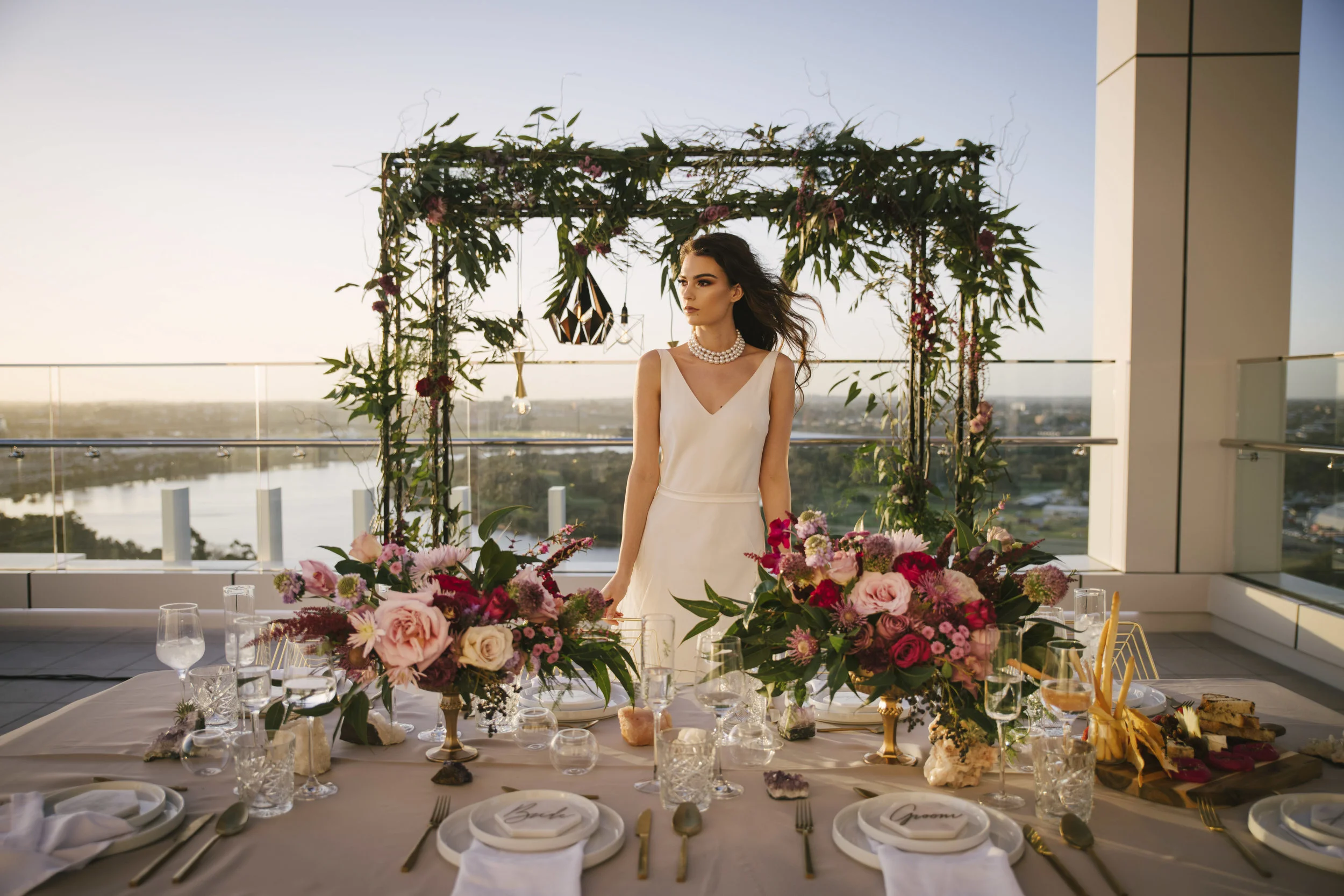 The Wedding Network | Sky High Glamour Styled Shoot | Aloft Perth ...