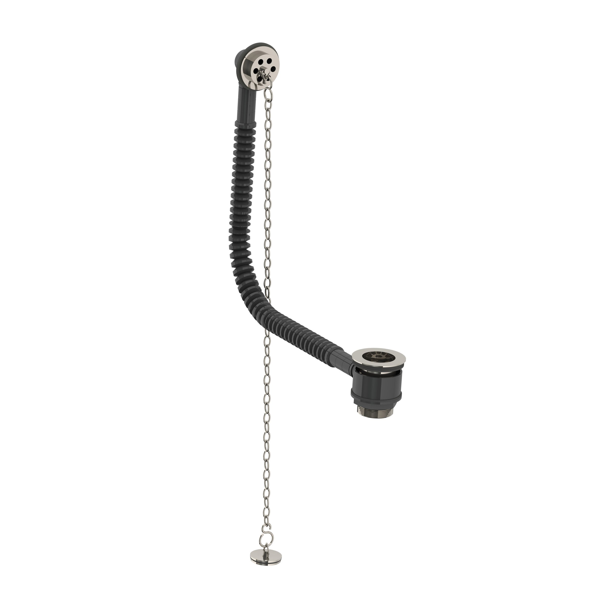 LB 1382 Exposed bath waste with brass overflow pipe for free standing ...