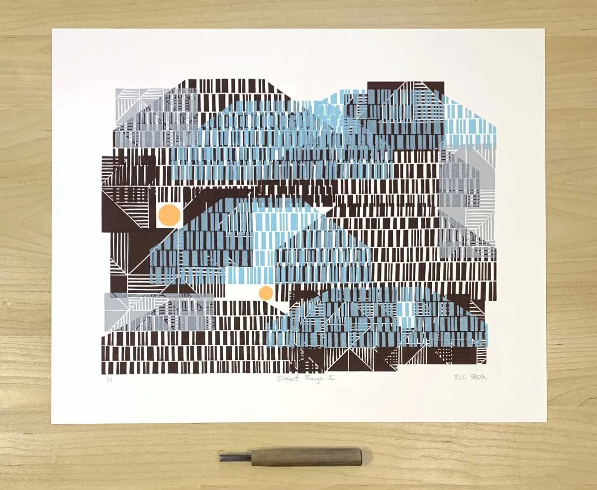 Recent Linocut Prints by Rich Fowler — Linocut Artist | Boarding All Rows