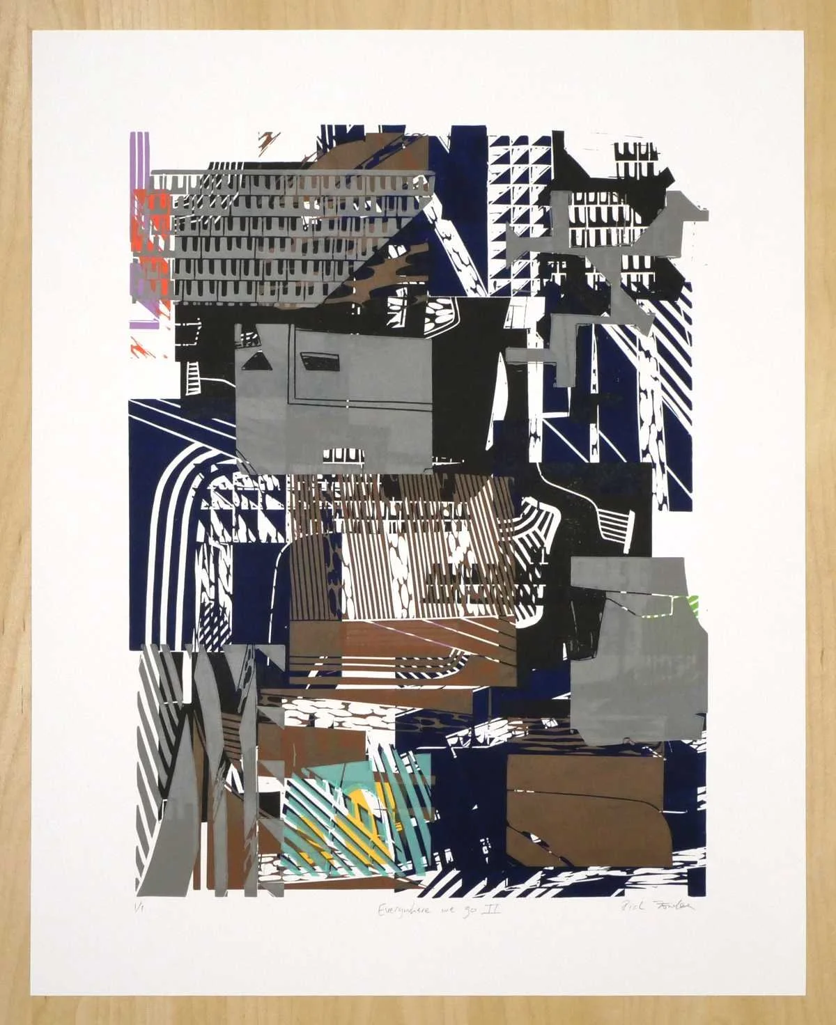 Recent Linocut Prints by Rich Fowler — Linocut Artist | Boarding All Rows