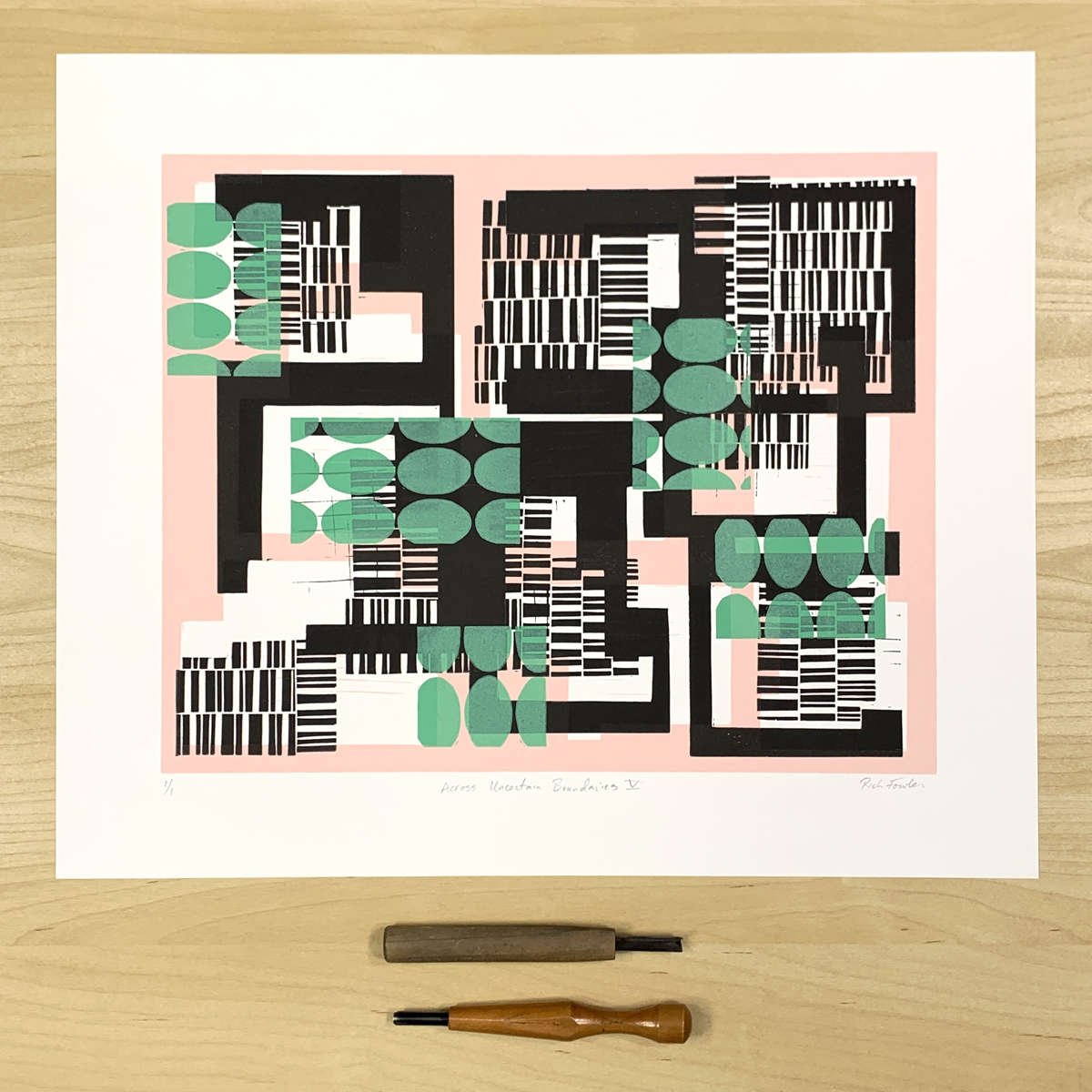 Recent Linocut Prints by Rich Fowler — Linocut Artist | Boarding All Rows