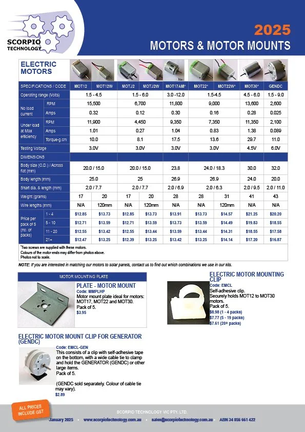 Catalogues — Scorpio Technology