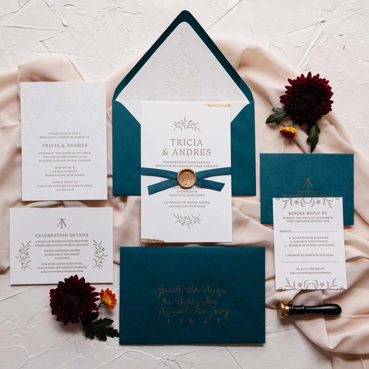 Custom Wedding Invitation Design & Letterpress Printing