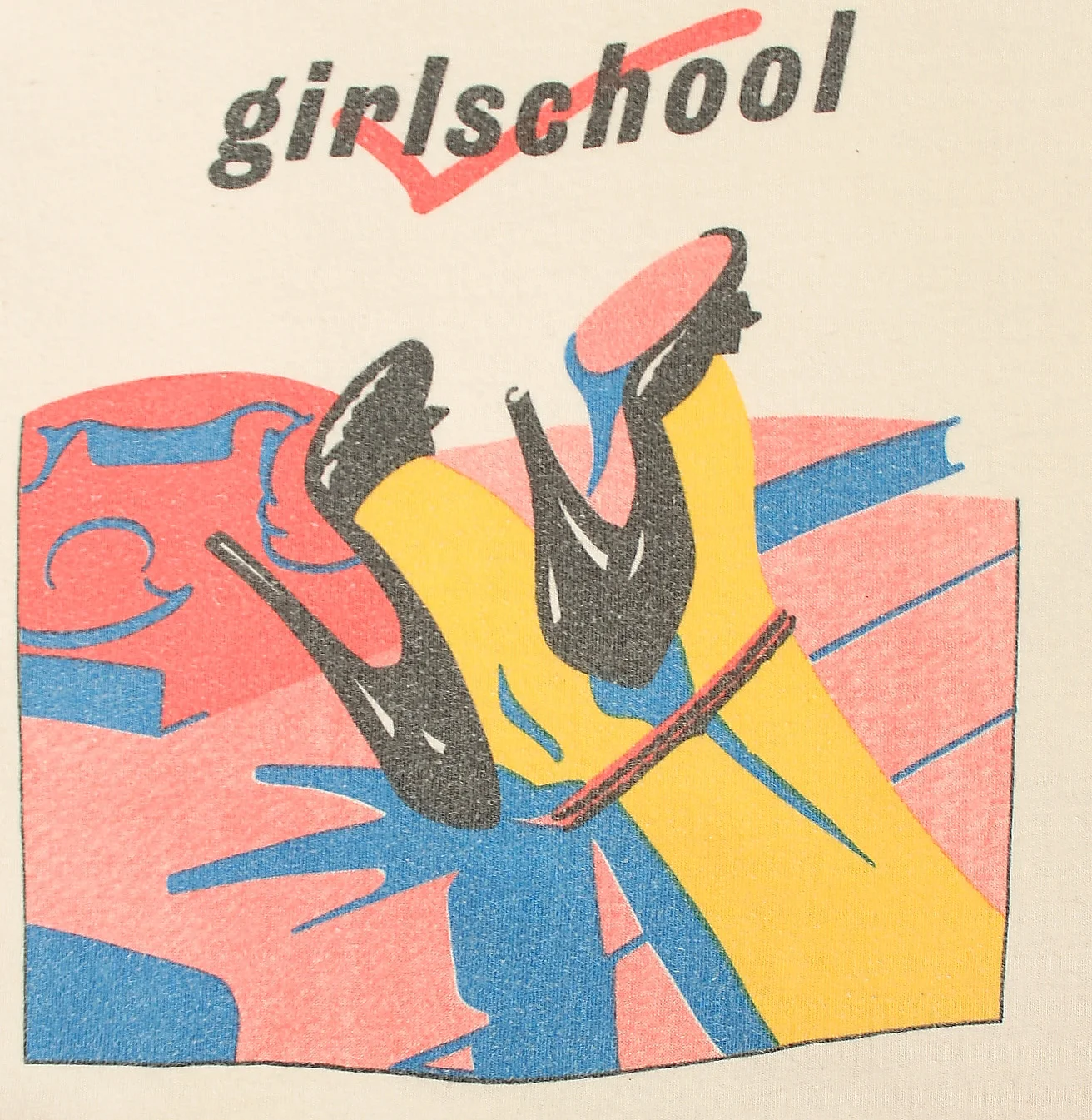 GIRLSCHOOL 80's Vintage T Shirt // '83 - '84 Play Dirty Tour ...