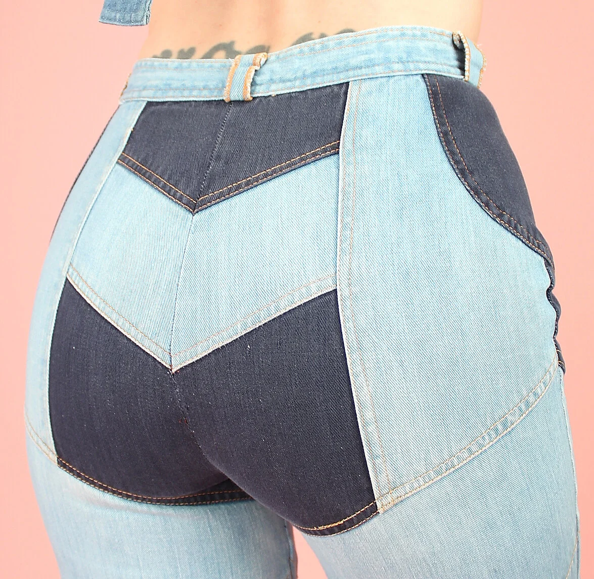 Cafe Crowd by Arpeja ViNtAgE 70's Chevron Patchwork Bell Bottom Jeans ...