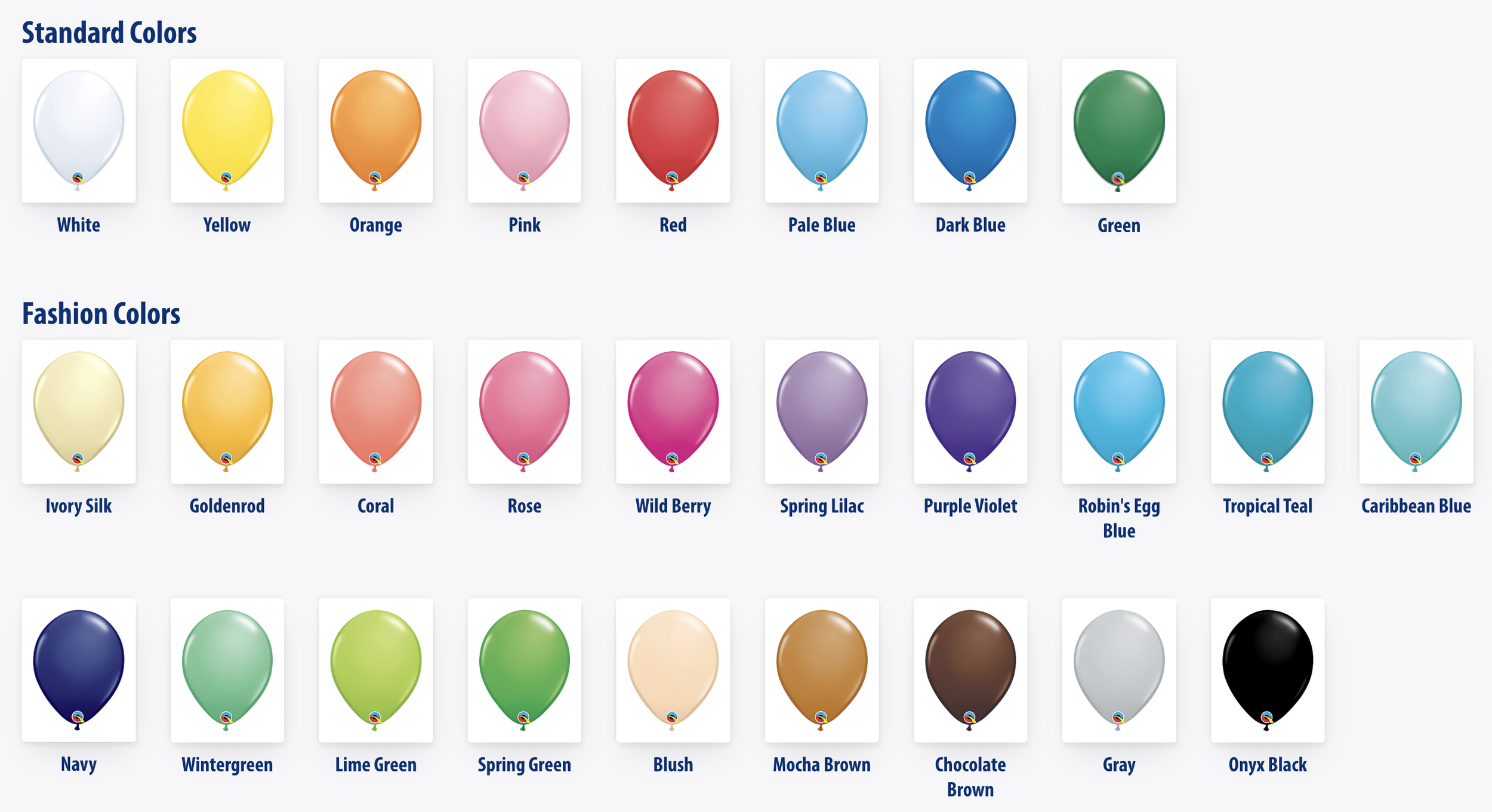 Rainbow of Colors: Color Charts — Inflated Creations