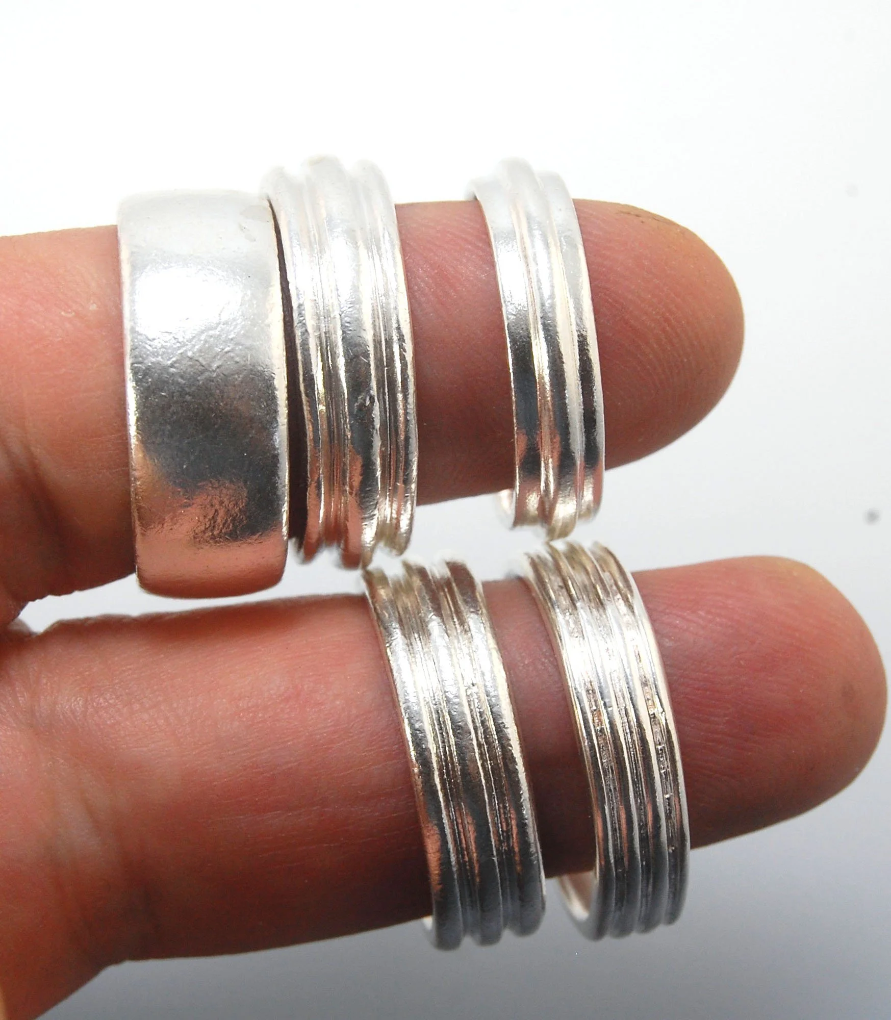 Rimmed Center Half Round Heavy Wide Band Ring — SUSAN McDONOUGH JEWELRY ...