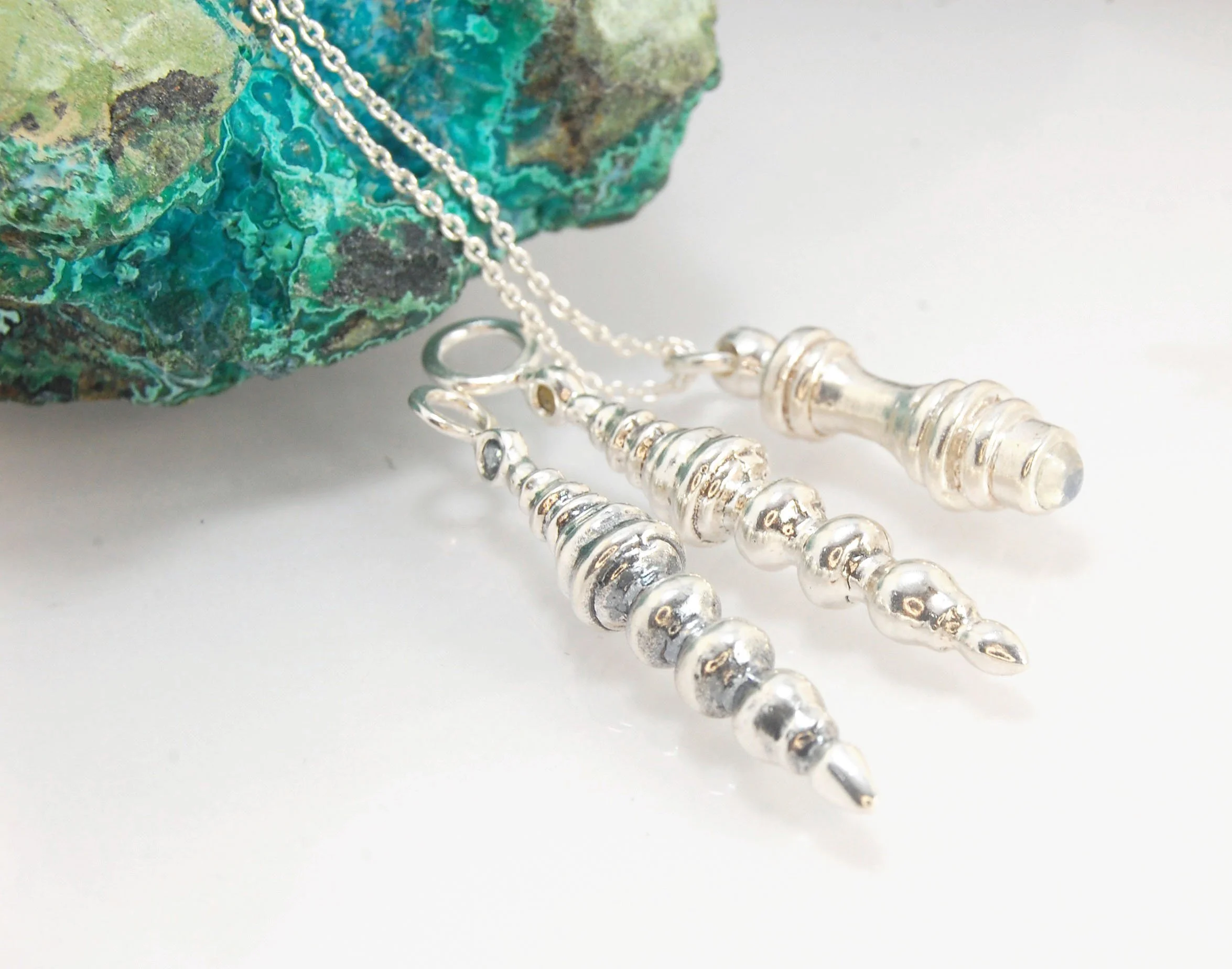 Seashell Pendulum Sterling — SUSAN McDONOUGH JEWELRY Handmade Fine Jewelry