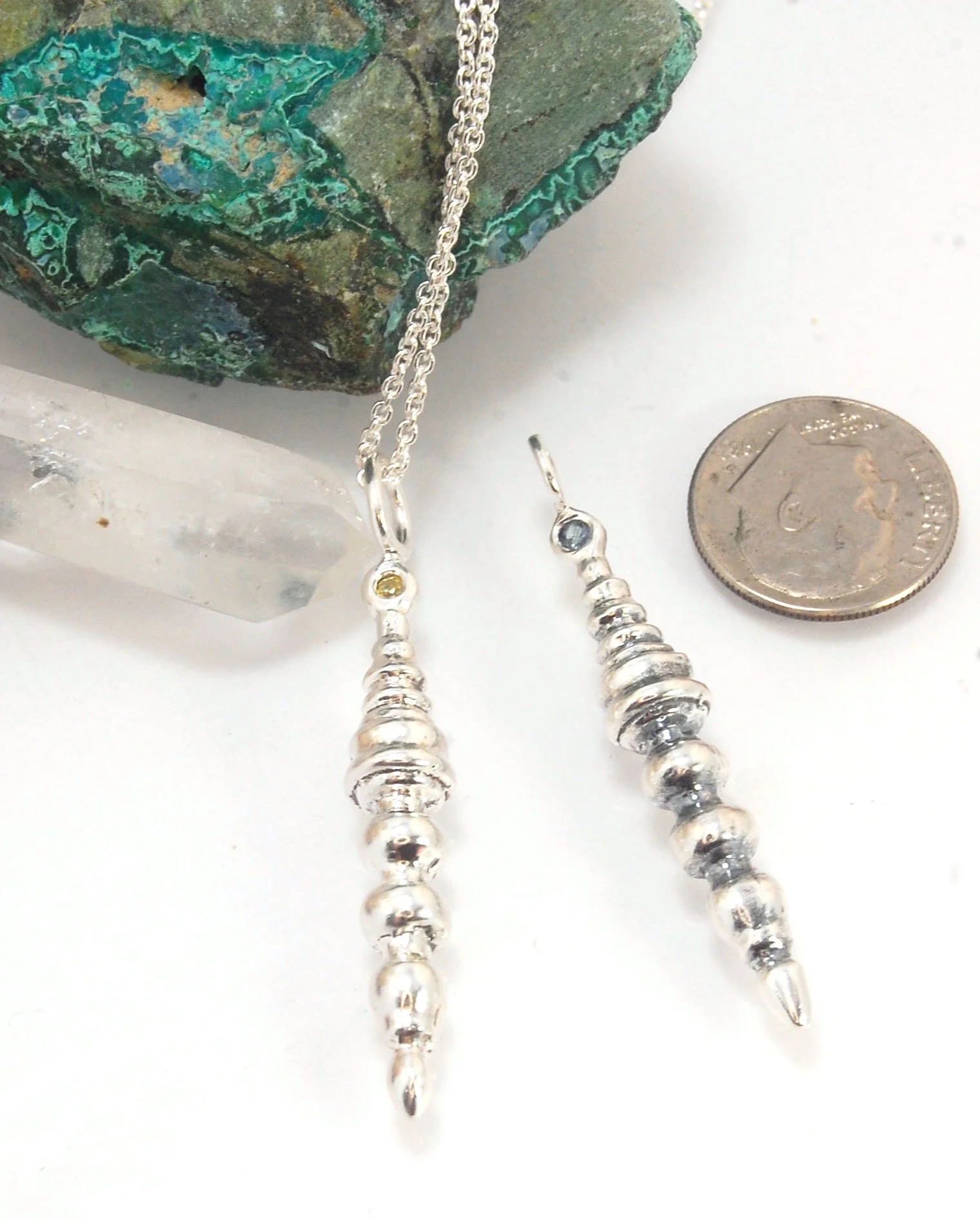 Seashell Pendulum Sterling — SUSAN McDONOUGH JEWELRY Handmade Fine Jewelry