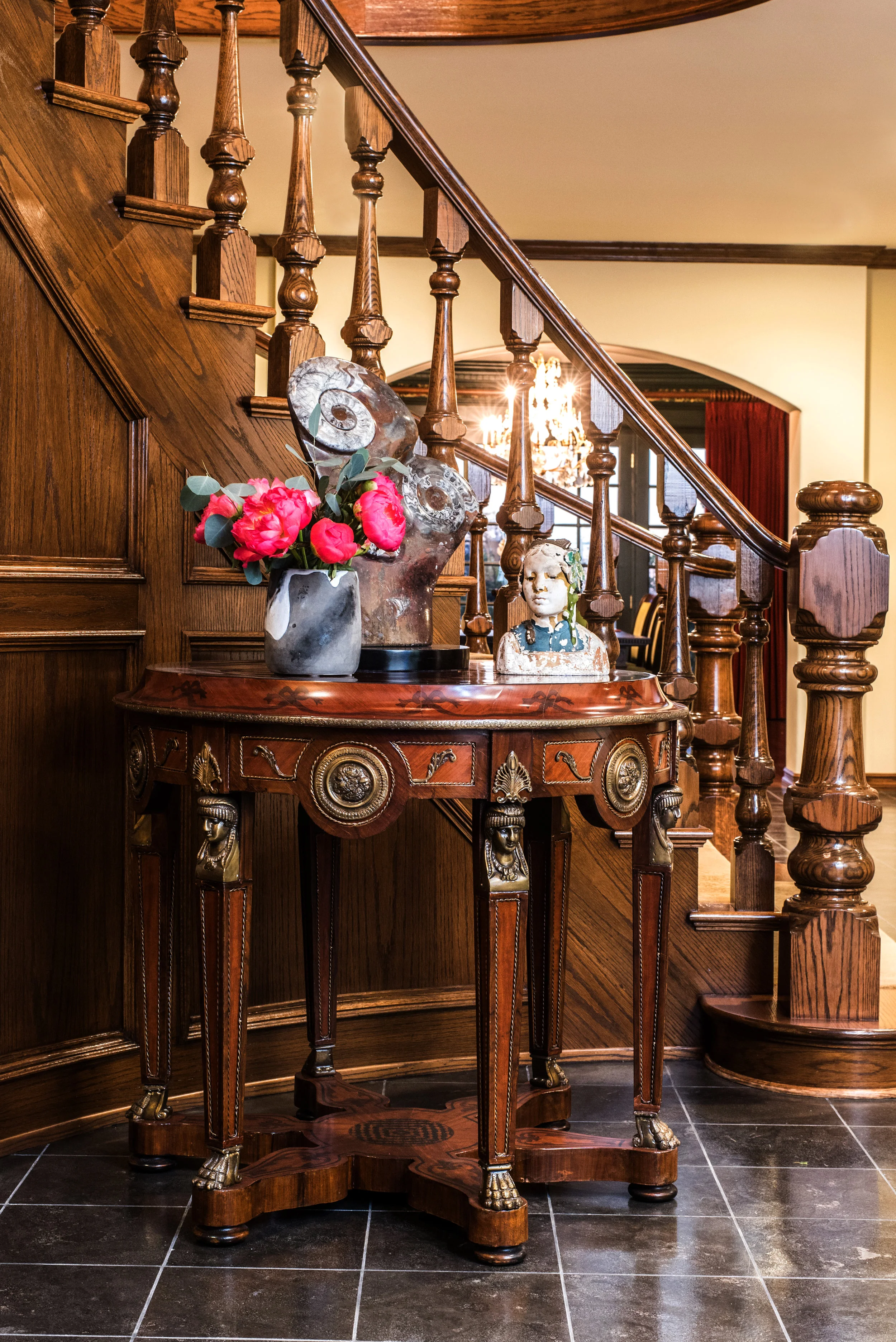 Sarah Barnard Design - Traditional Home: Tudor Revival Estate Foyer : Story