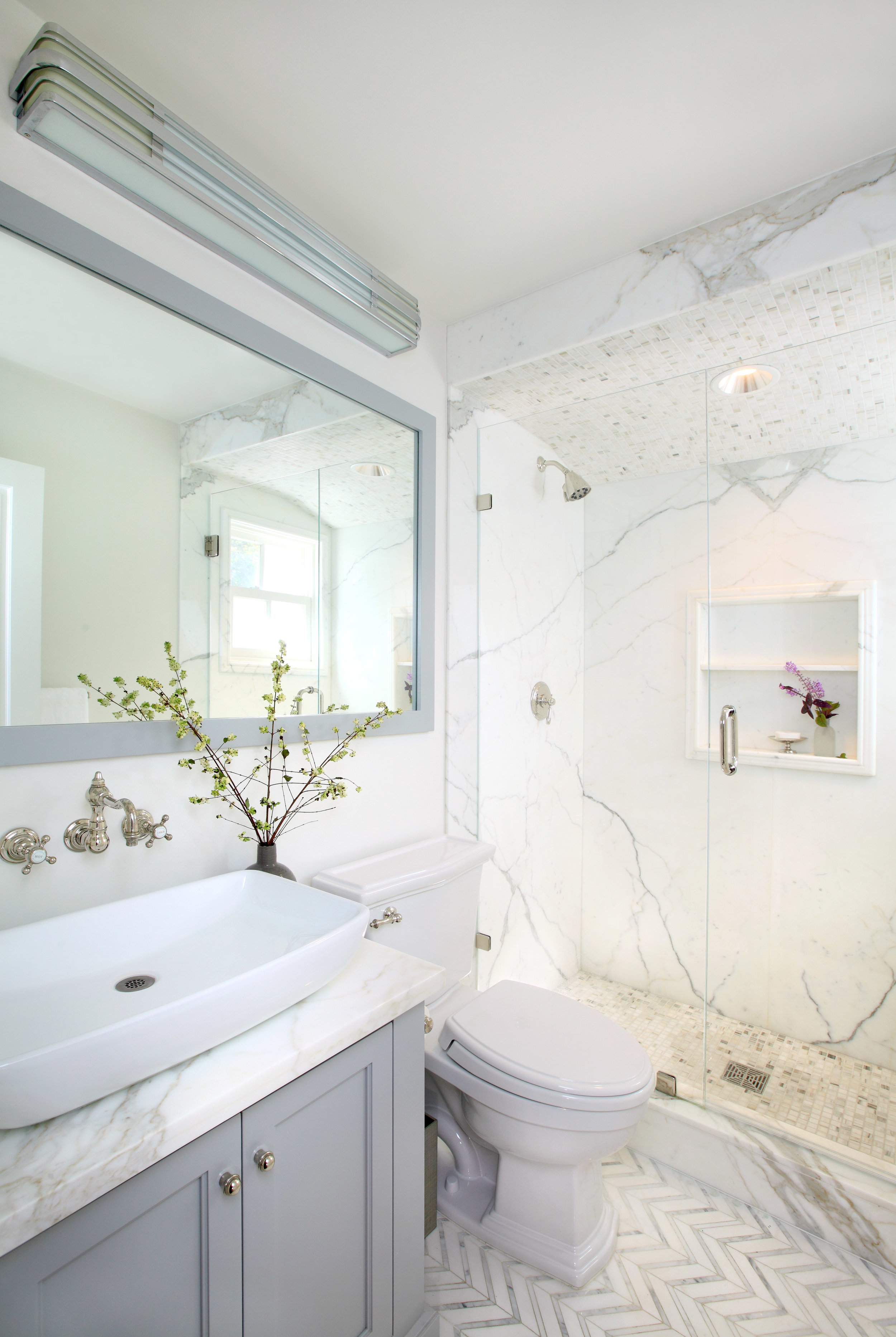 Sarah Barnard Design Traditional Home Luxury Calacatta Gold Marble